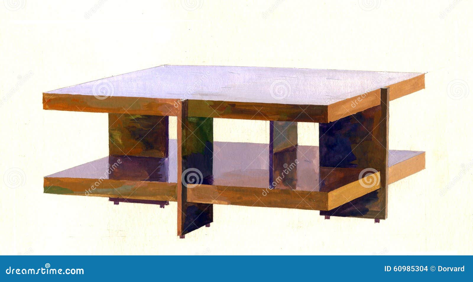 Modern coffee table stock illustration. Illustration of polished - 60985304