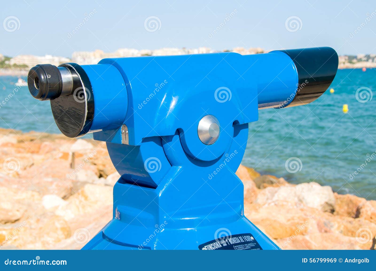 Modern Coin Telescope in a Viewpoint Stock Image - Image of scope ...