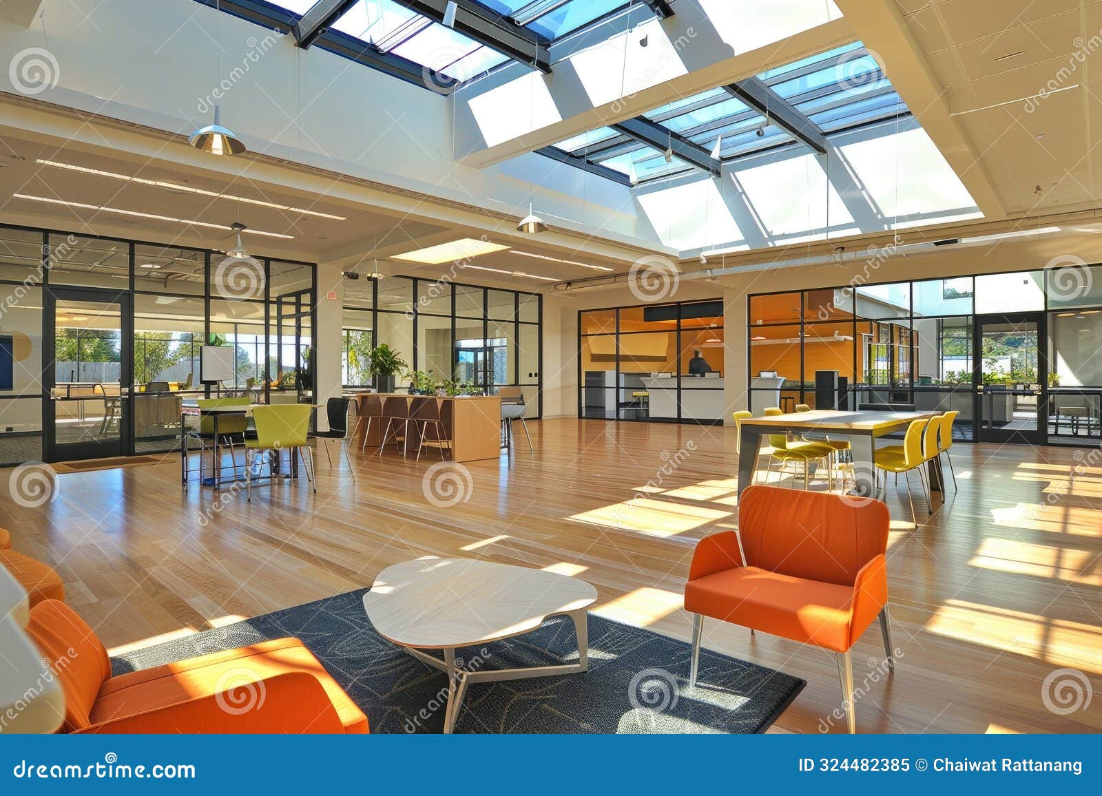 Modern Collaborative Workspace with Flexible Modular Furniture for Team ...