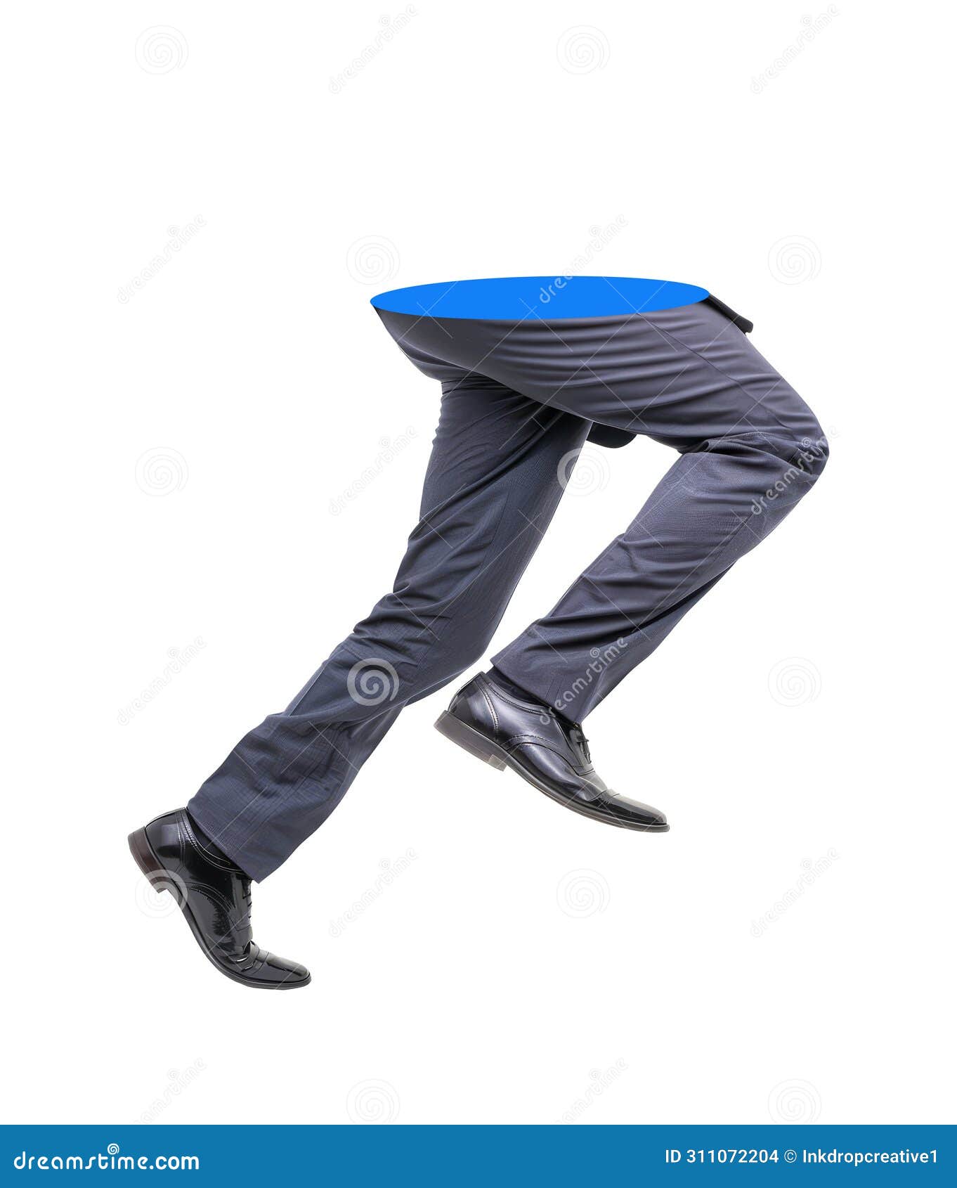 Modern Collage Illustration Element of a Business Man Legs Running ...