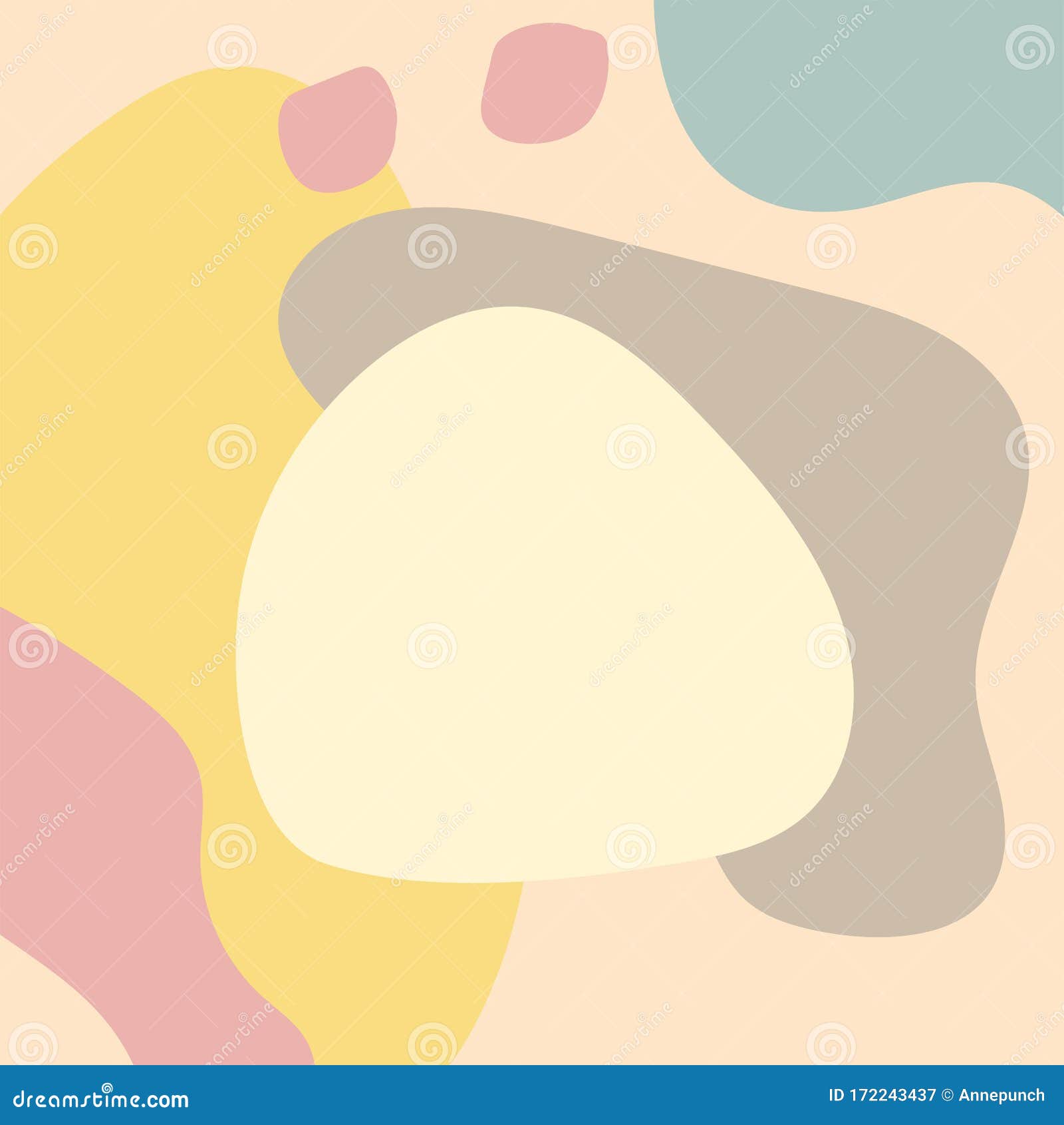 Modern Collage of Organic Shapes. Square Abstract Background Stock ...