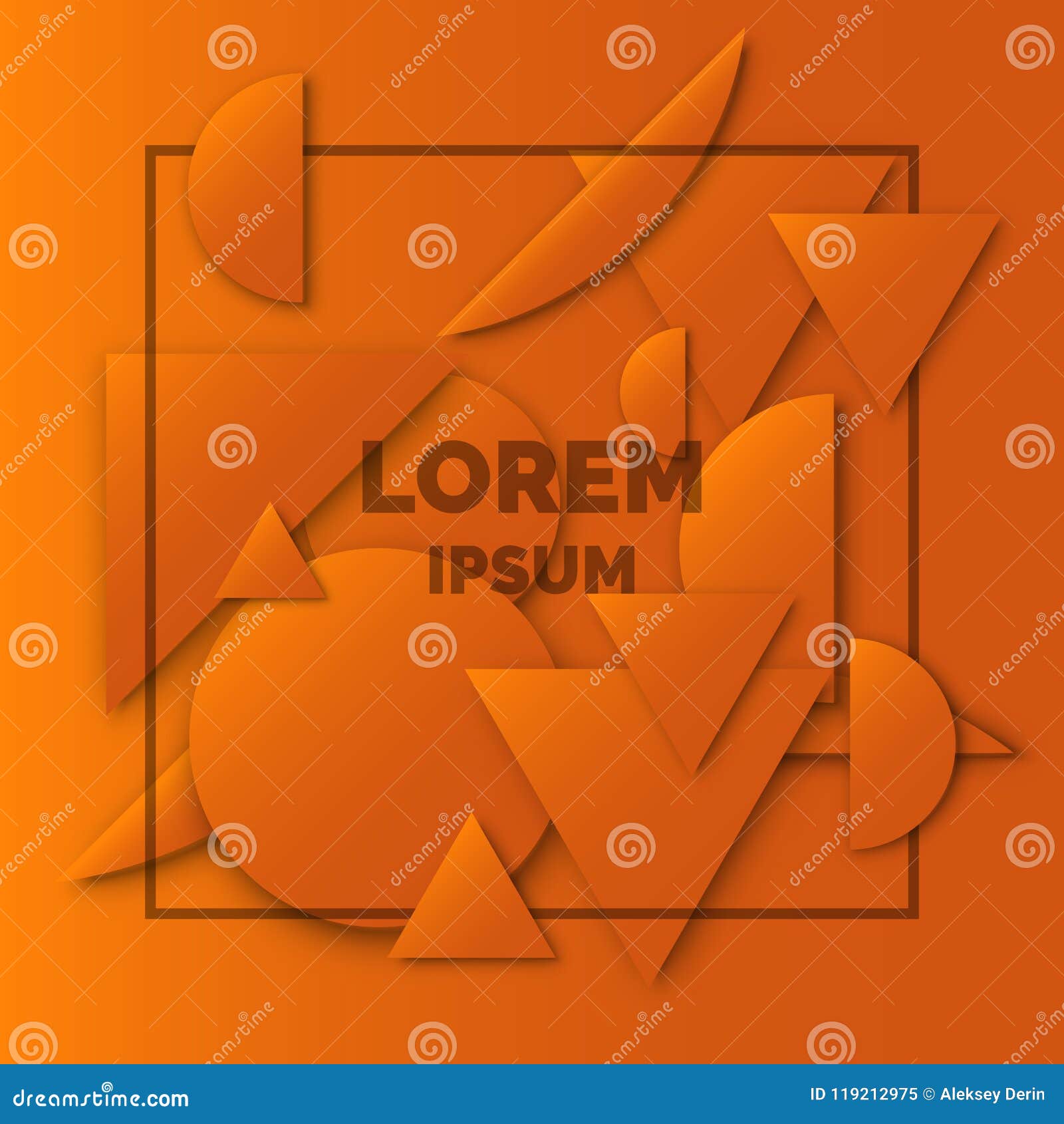 Modern Collage of Simple Geometric Shapes. Abstract Composition and ...