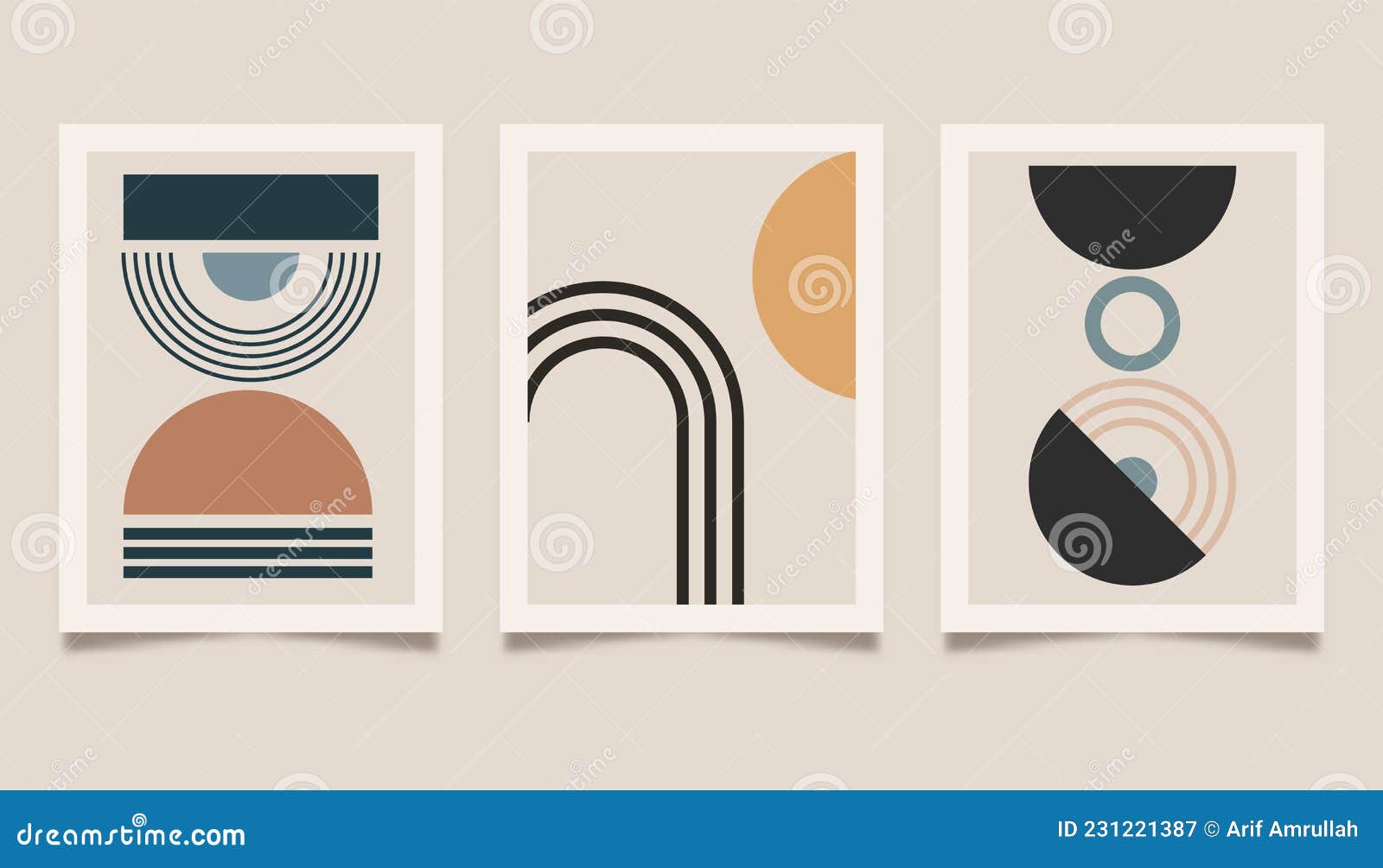 Modern Collection Set of Shape Backgrounds Stock Vector - Illustration ...