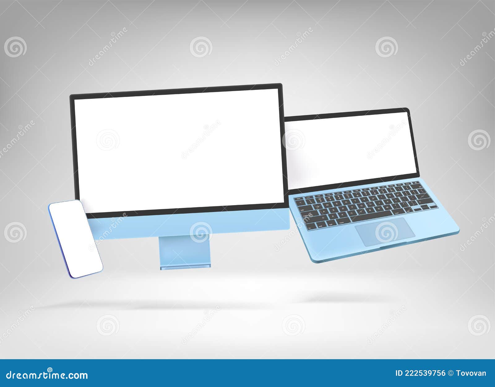 Modern Color Desktop Personal Computer Stock Vector - Illustration of ...