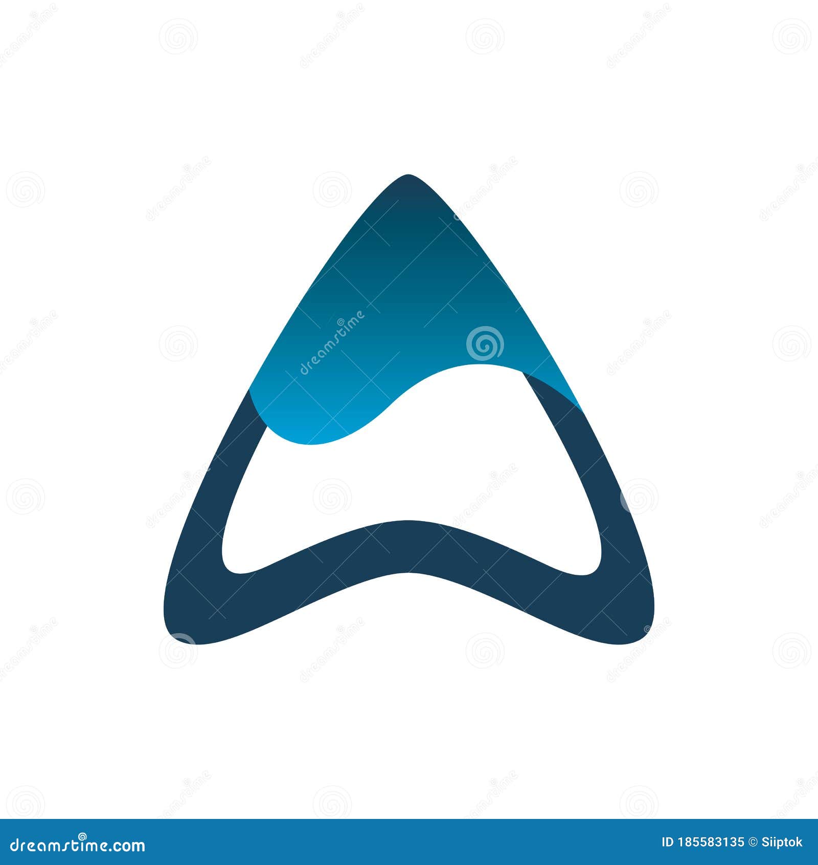 Blue Arrow Corner Smooth Logo Design Stock Illustration - Illustration ...