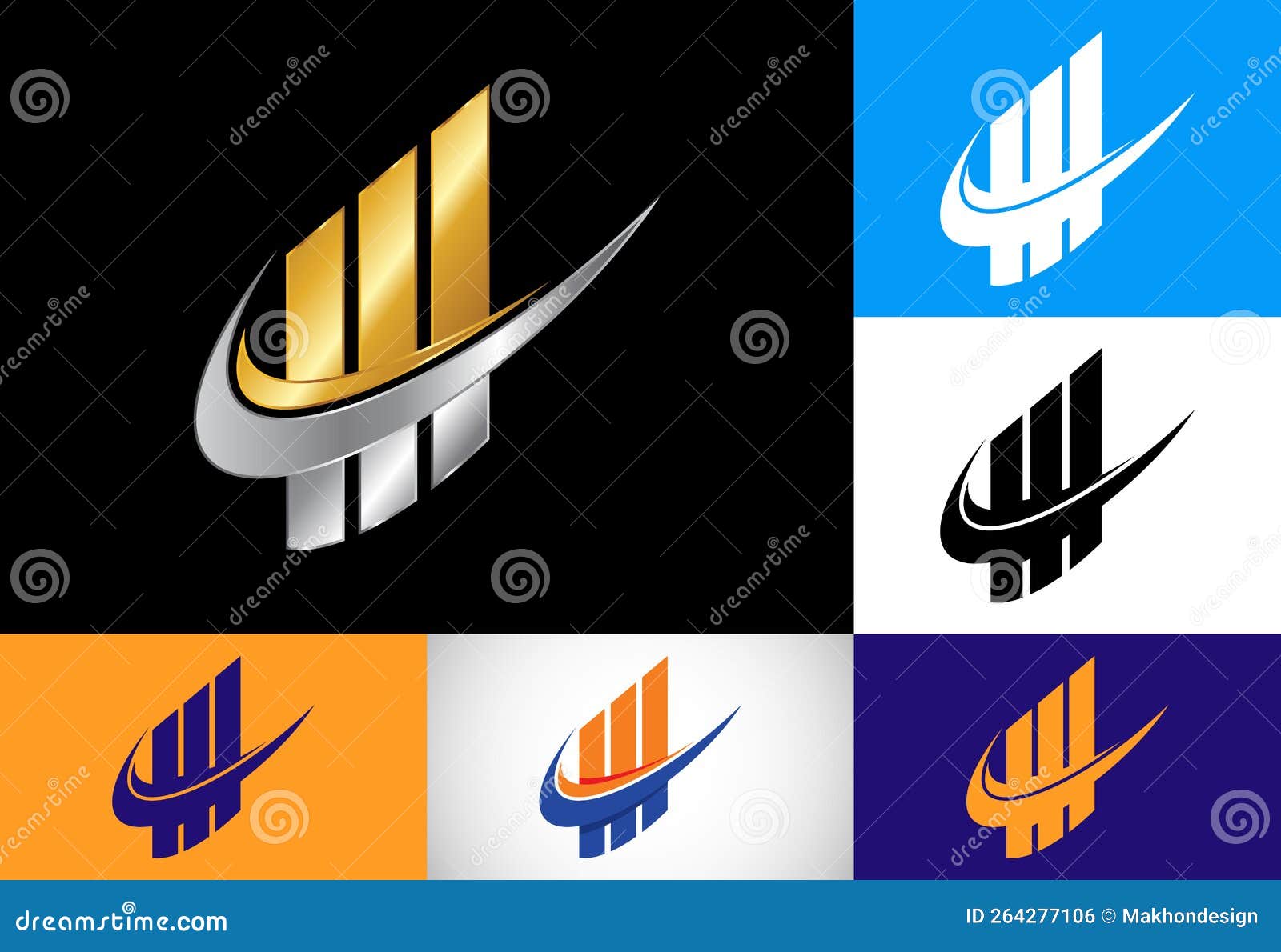 Modern Color Variation Finance and Accounting Logo Design Vector ...