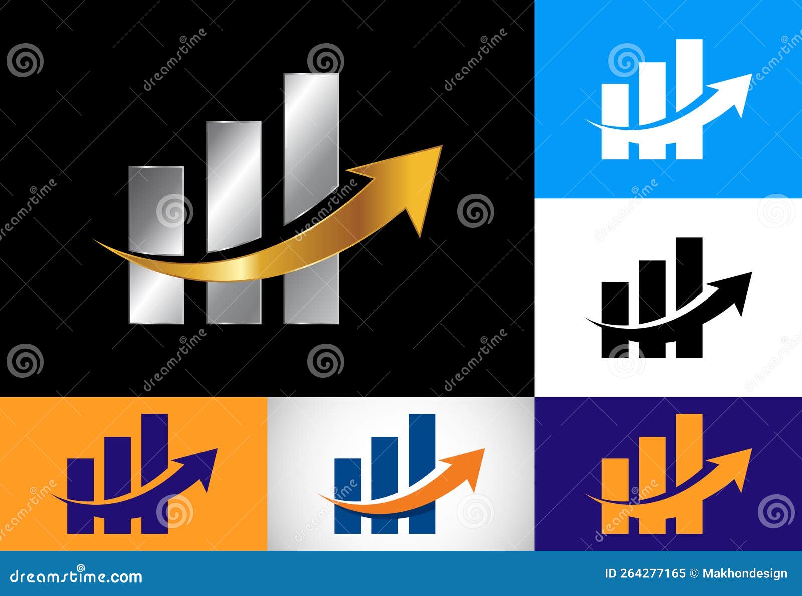 Modern Color Variation Finance and Accounting Logo Design Vector ...