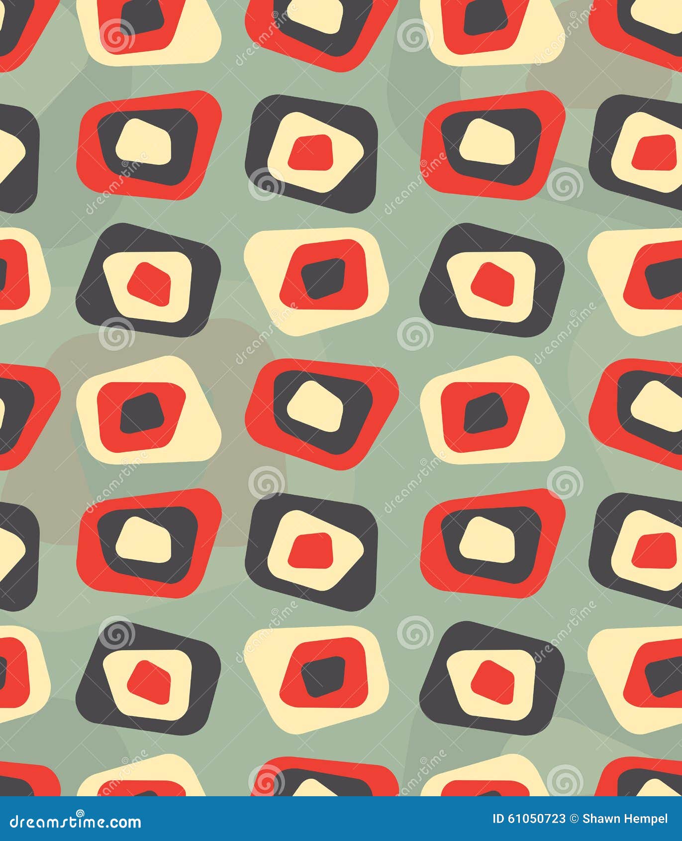 Modern Colored Curved Rectangle Pattern - Tileable Stock Illustration ...