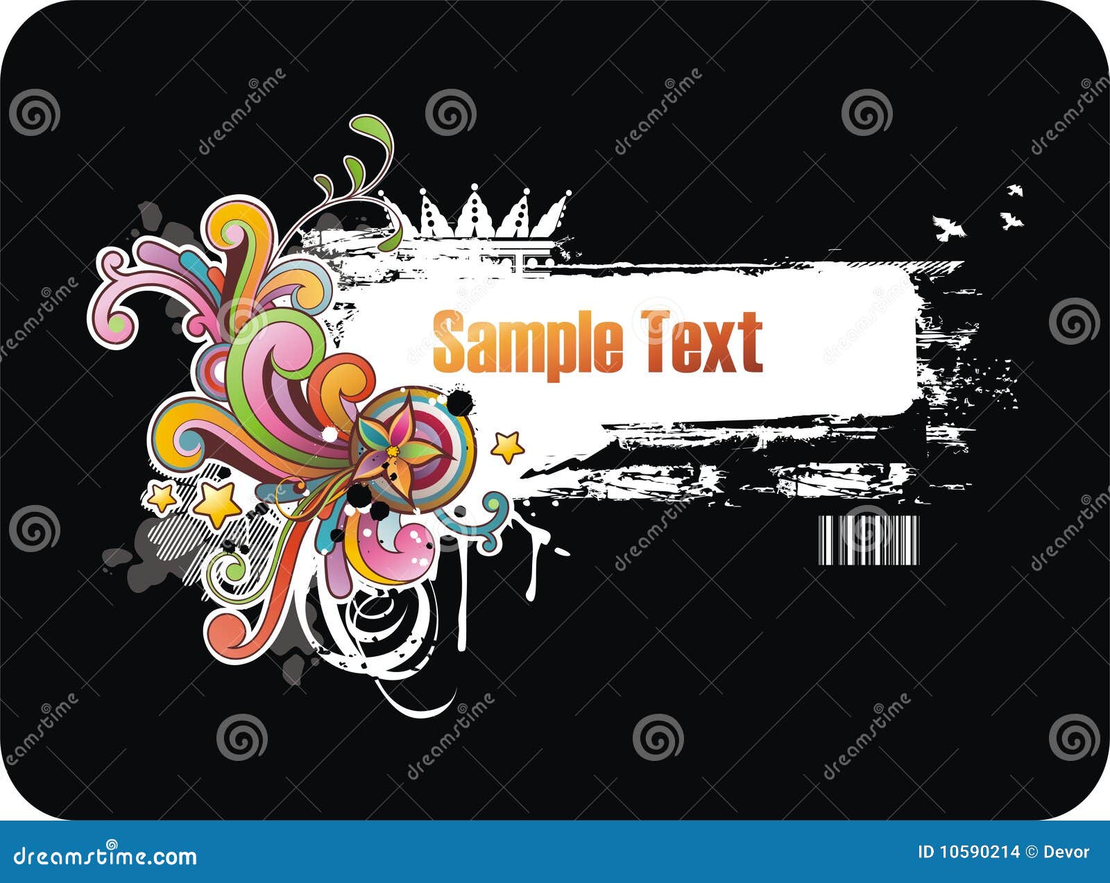 Modern Colored Frame for Text Stock Vector - Illustration of design ...