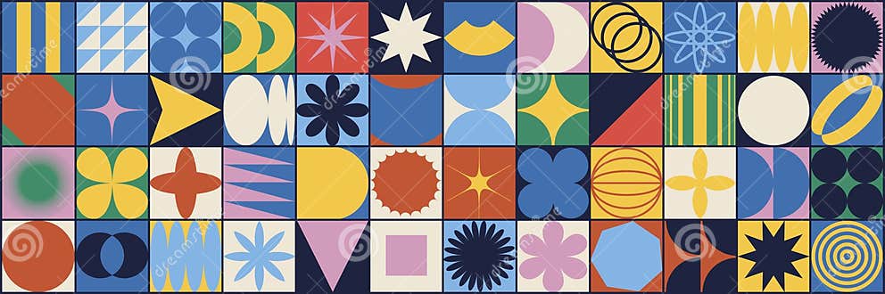 Modern Colored Grid Background Stock Illustration - Illustration of ...