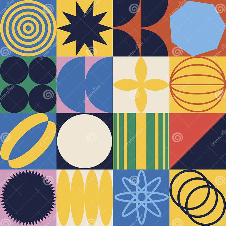 Modern Colored Grid Background Stock Illustration - Illustration of ...