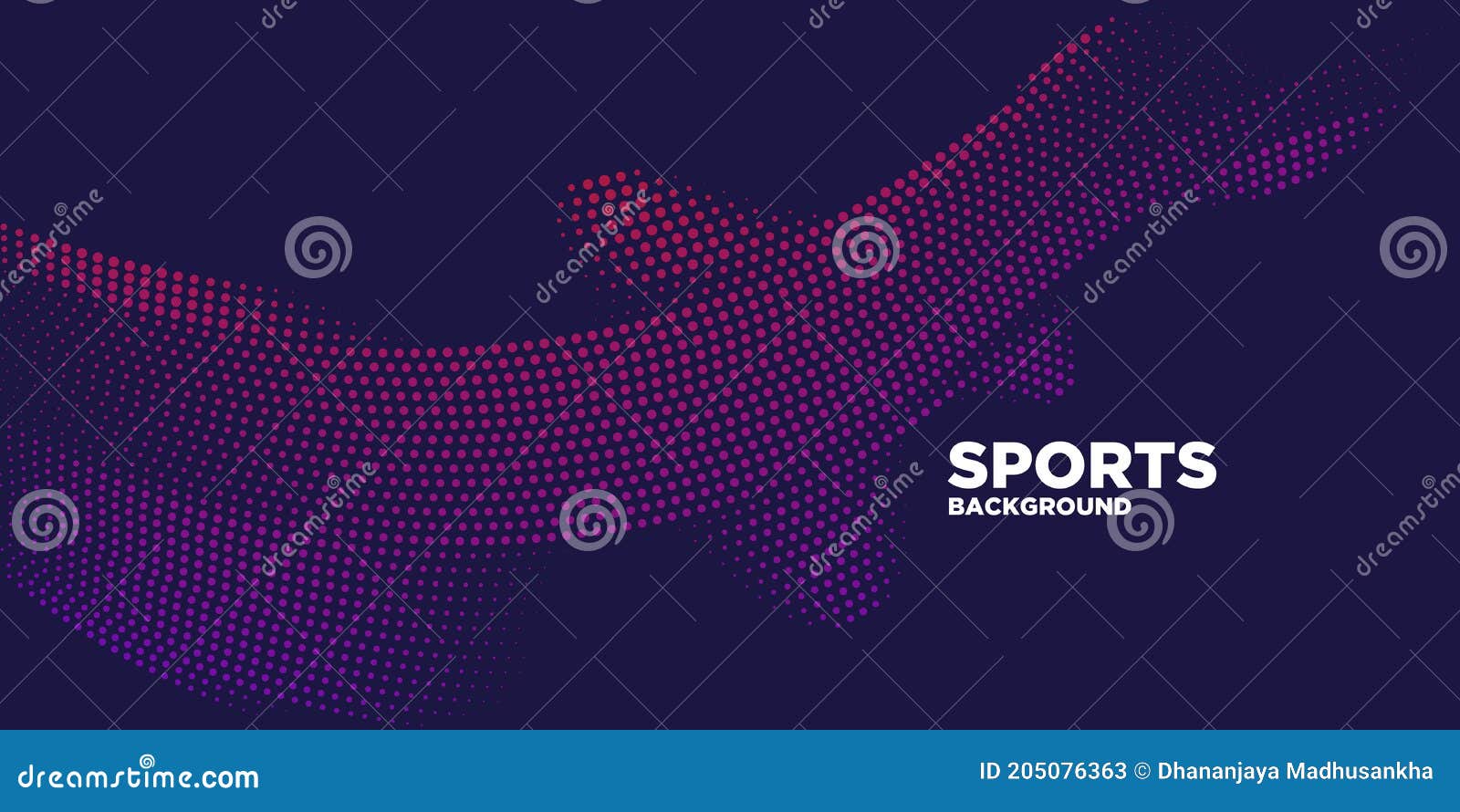 Modern Colored Poster for Sports. Dots Created Using Blend Tool ...