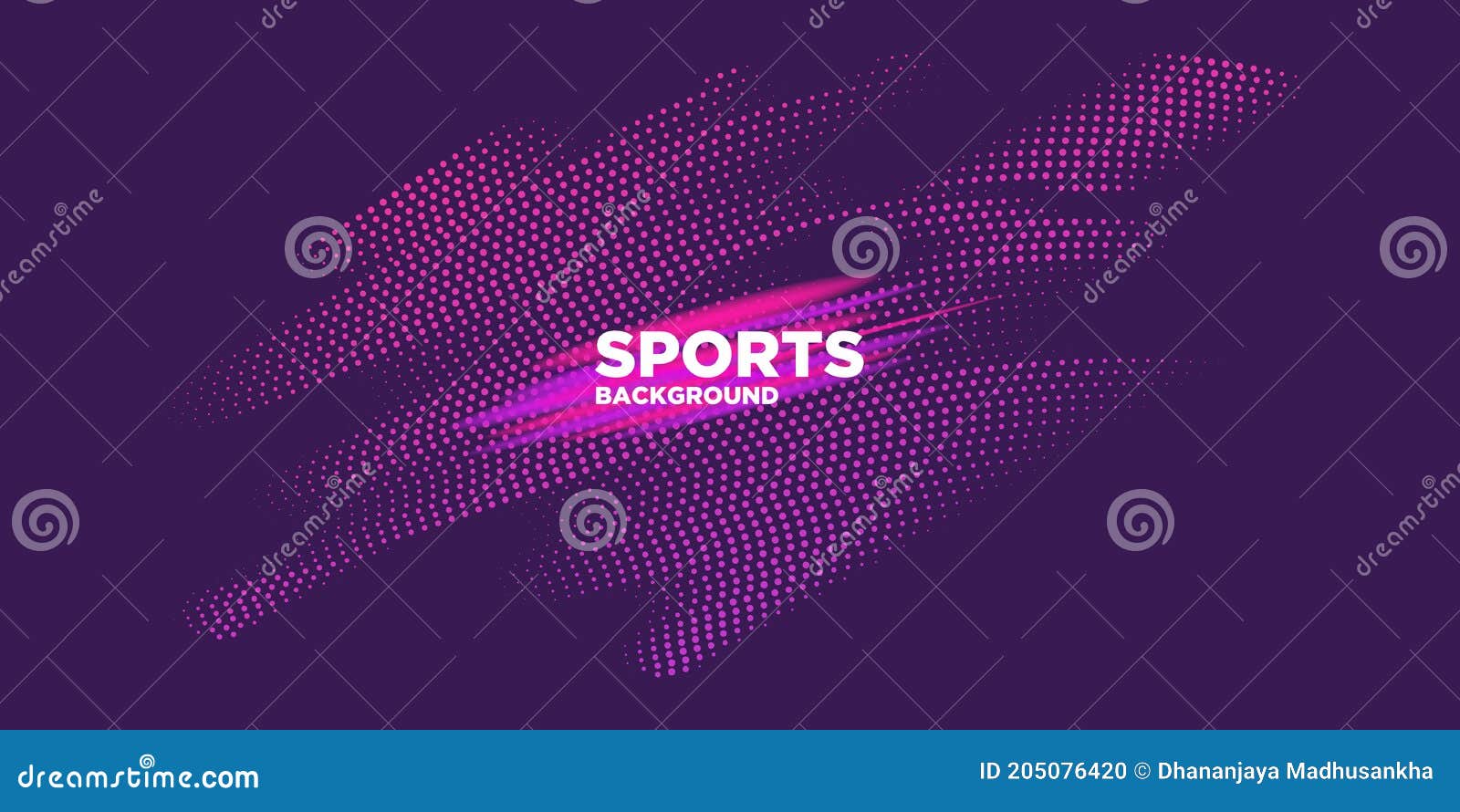 Modern Colored Poster for Sports. Dots Created Using Blend Tool ...