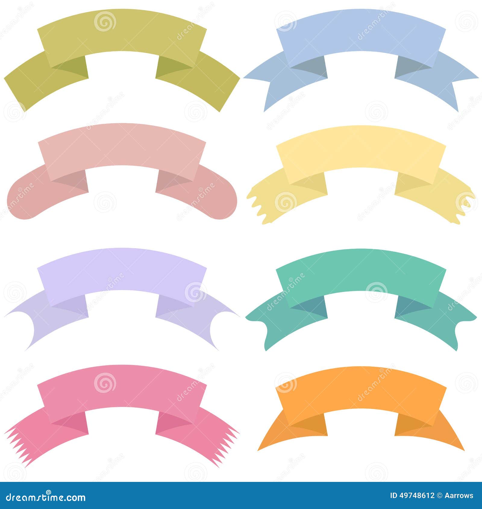 Modern Colored Ribbons and Banners for Your Text Stock Vector ...