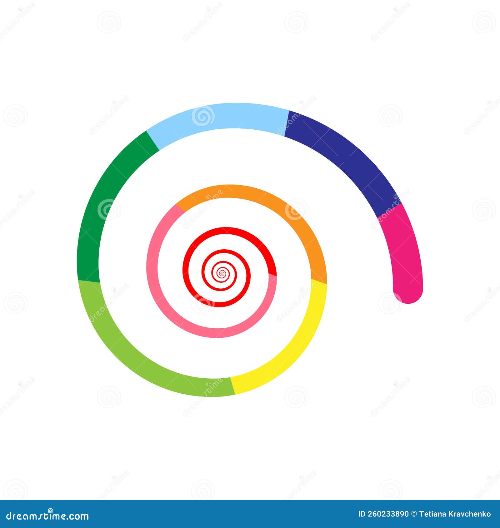 Modern Colored Spiral. Round Shape. Trendy Design. Vector Illustration ...