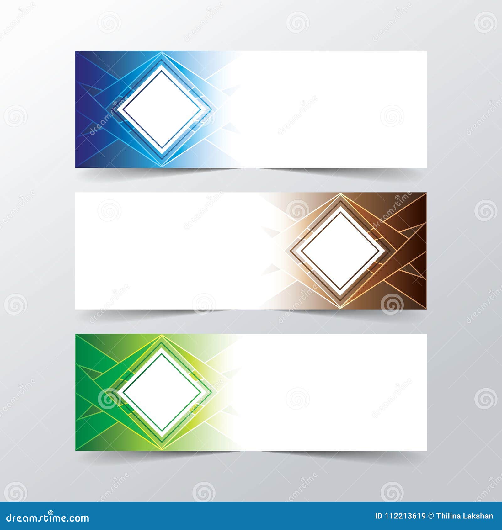 Modern Colorful Abstract Geometric Lightning Banner Stock Vector ...