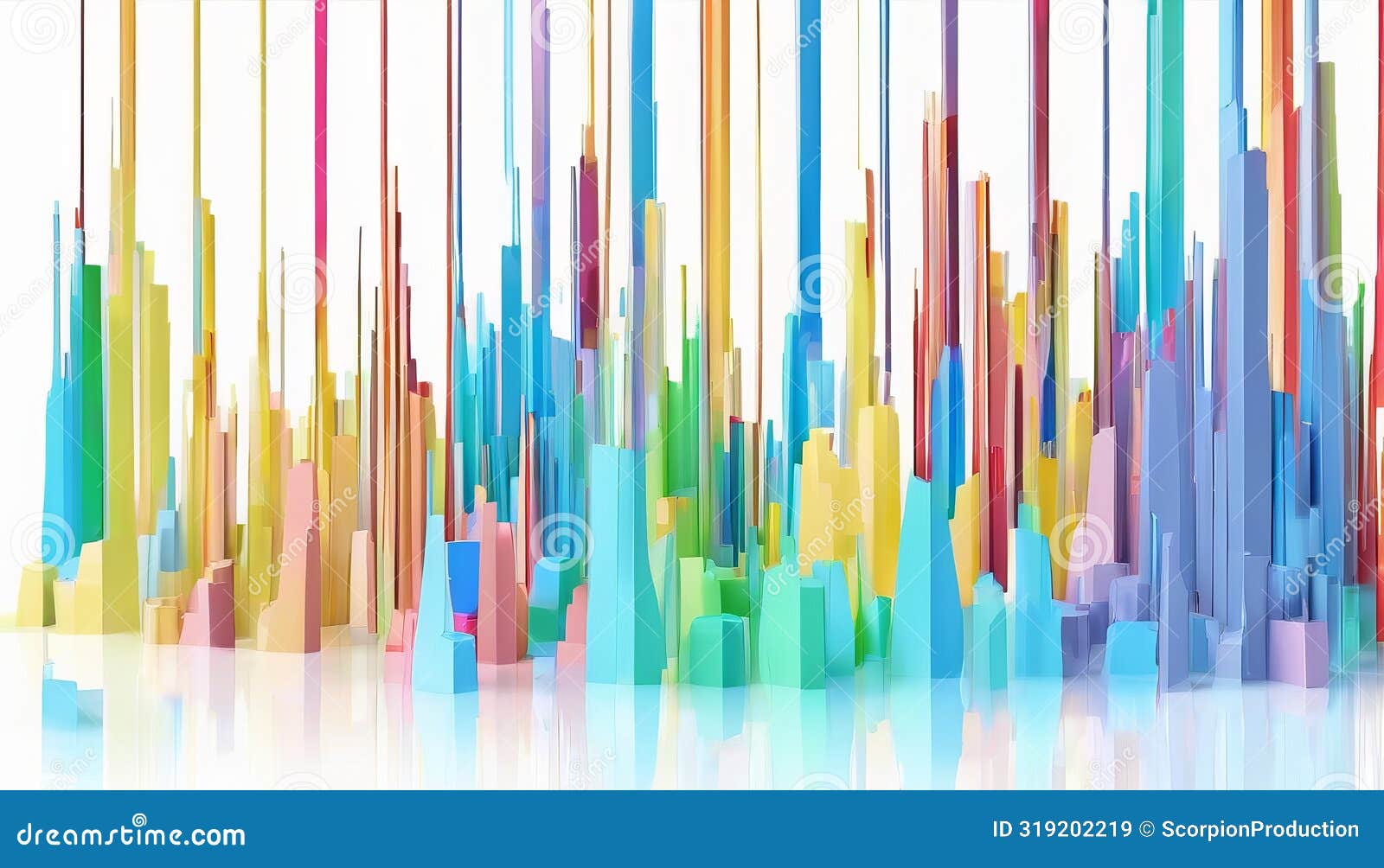 Modern Colorful Abstract Skyscraper Concept Stock Illustration ...