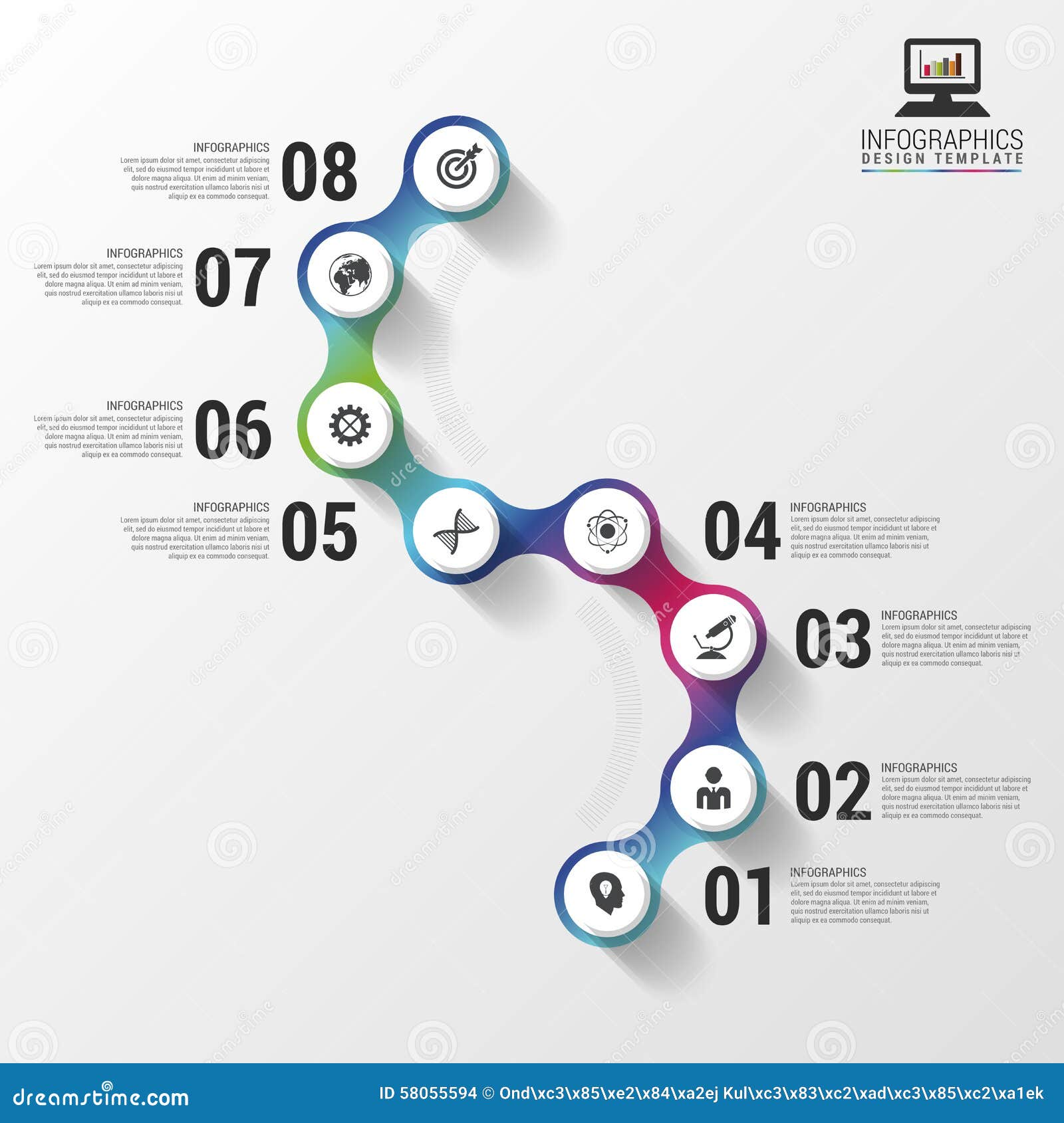 Modern Colorful Abstract Timeline Infographics. Vector Illustration ...