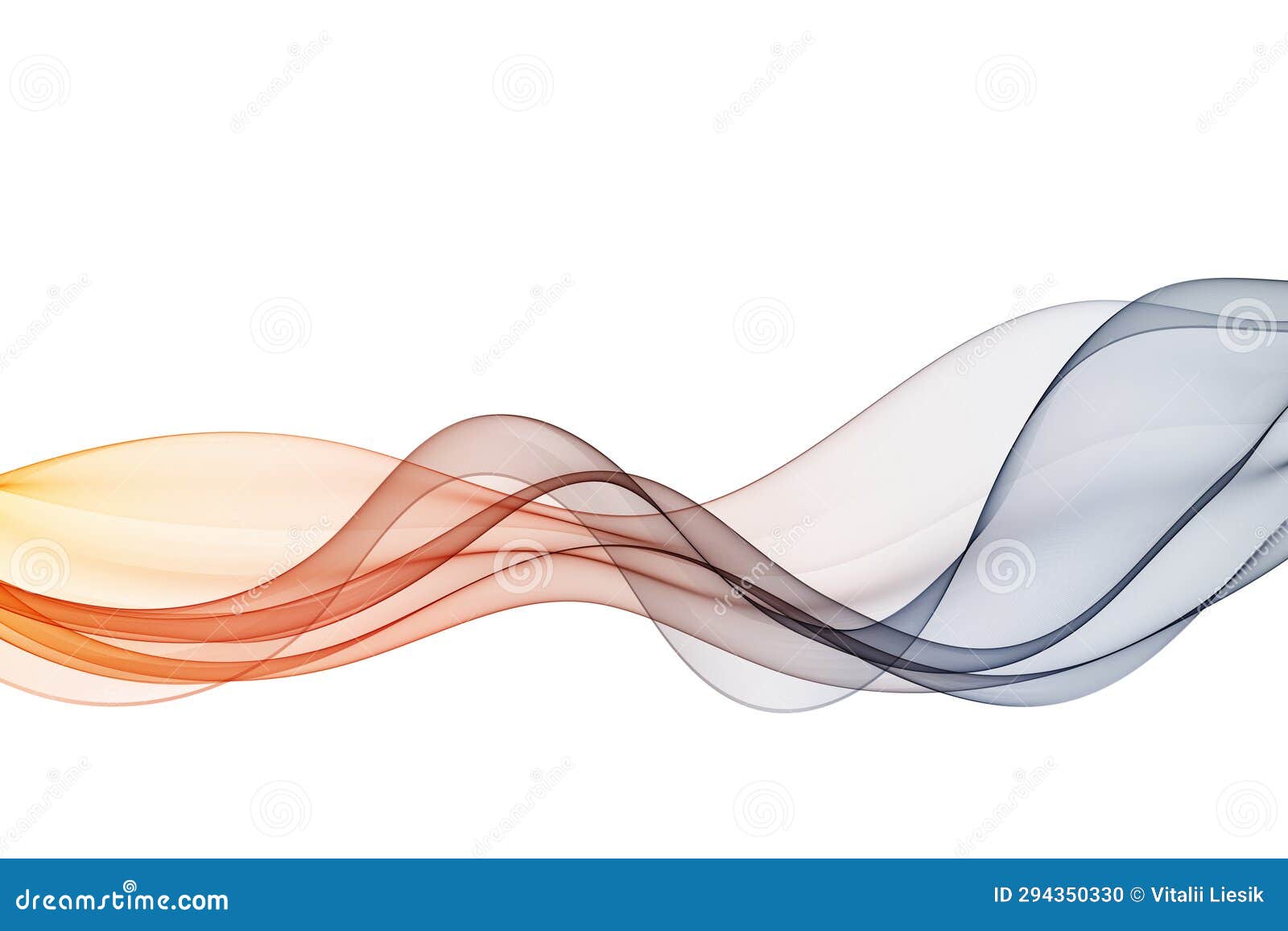 Modern Colorful Abstract Wave Flow Poster. Waveform on a White ...