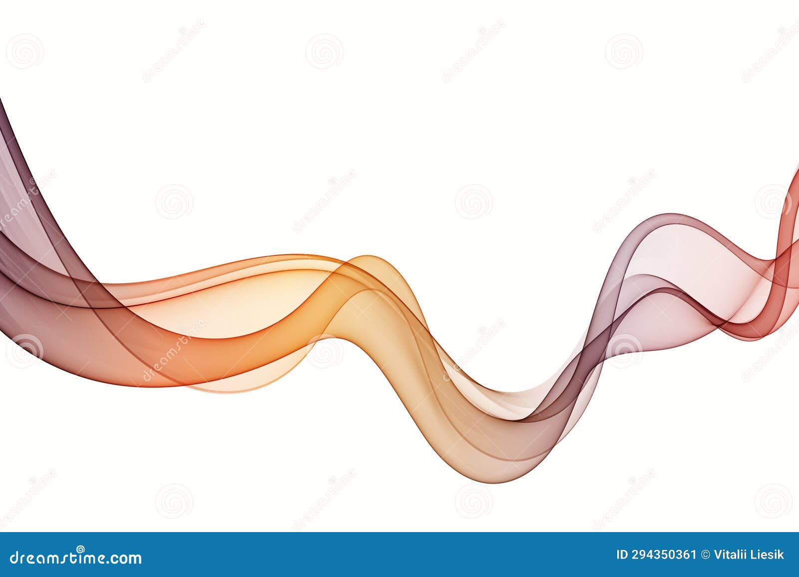 Modern Colorful Abstract Wave Flow Poster. Waveform on a White ...