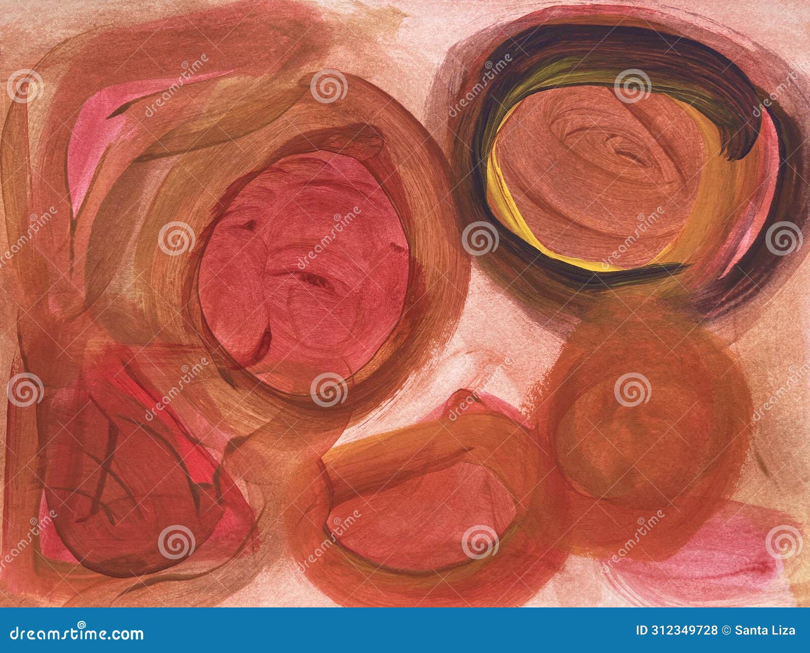 Modern Colorful Art. Abstract Expressive Artwork. Stock Illustration ...