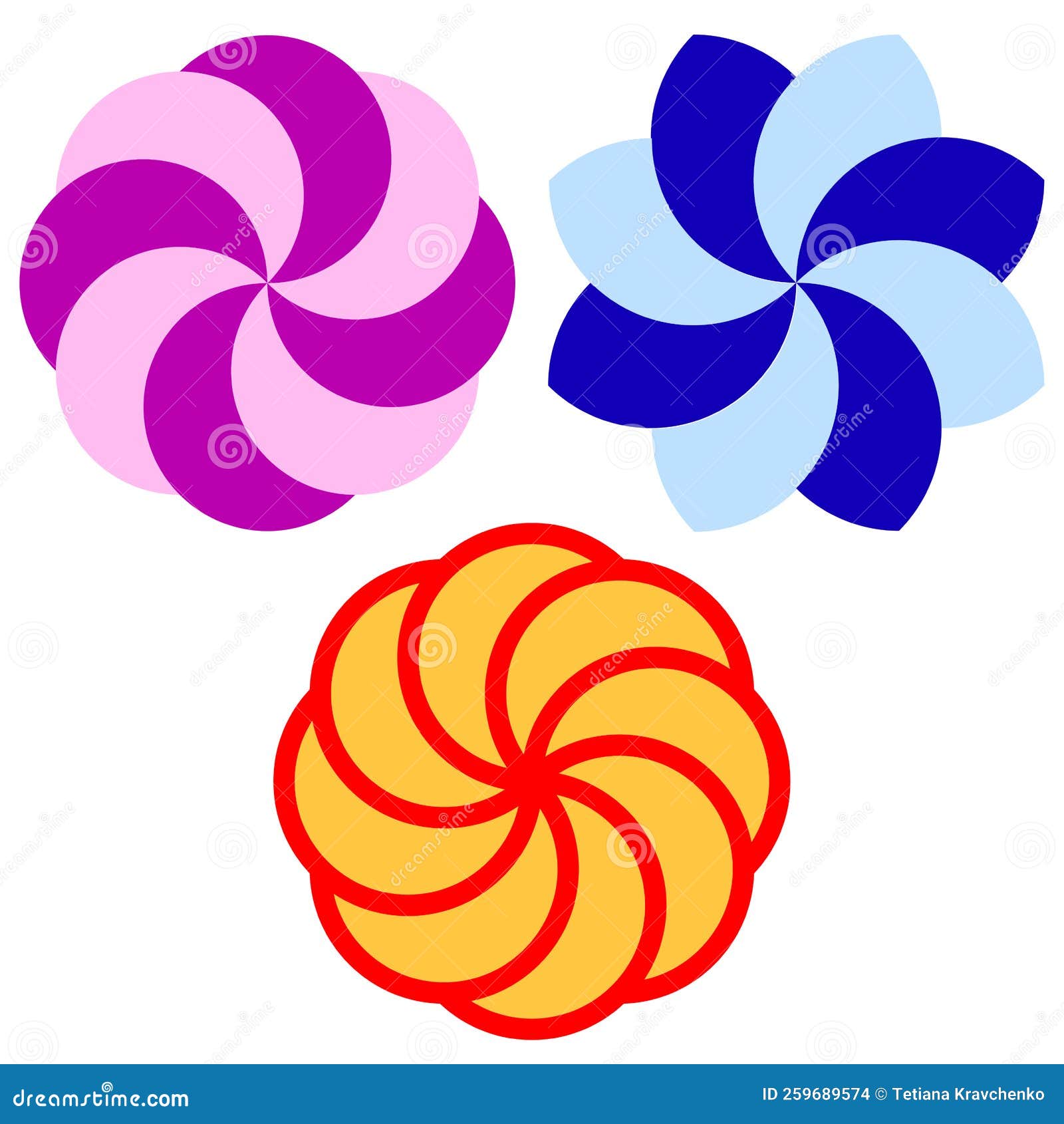 Modern Colorful Cartoon Circles. Comic Drawing. Circle Frame Set ...