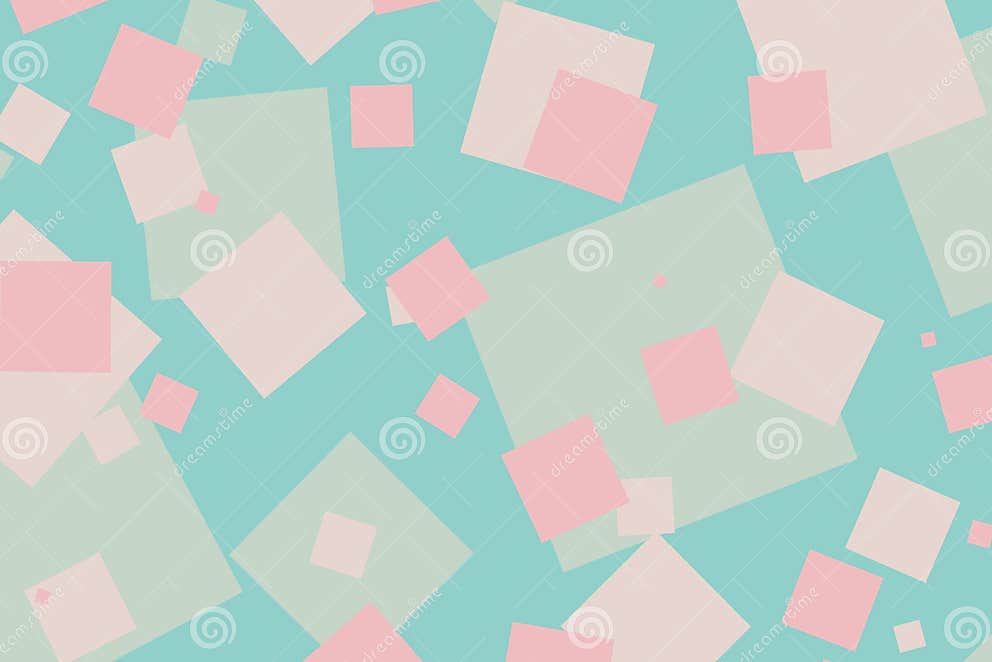 Modern Colorful Cyan and Pink Boxes Pattern Stock Illustration ...