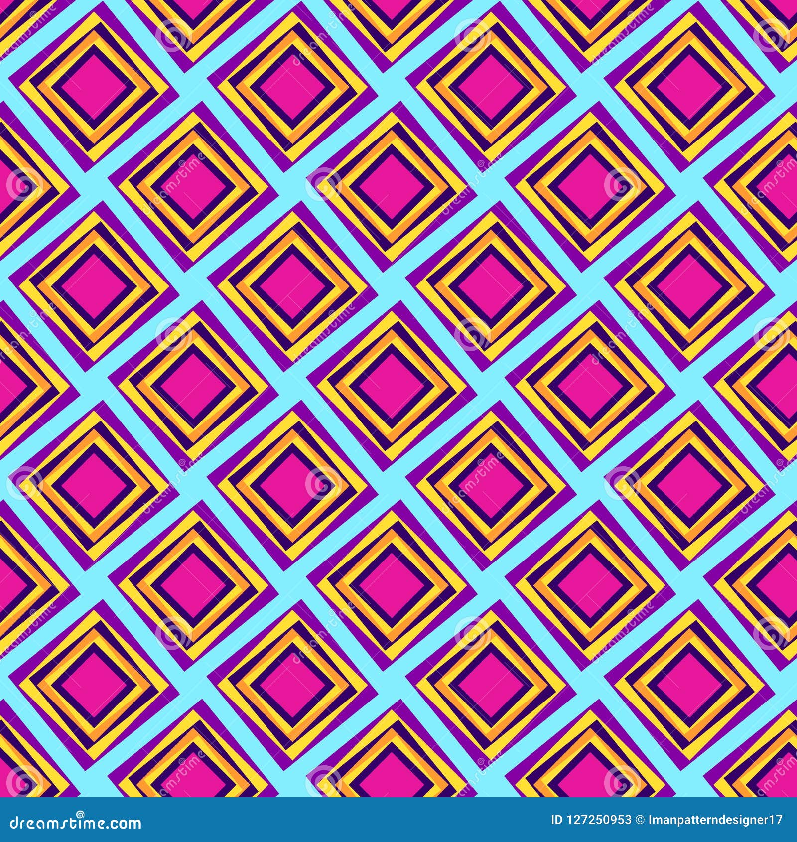 Modern Colorful Diamonds Repeating Pattern Stock Vector - Illustration ...