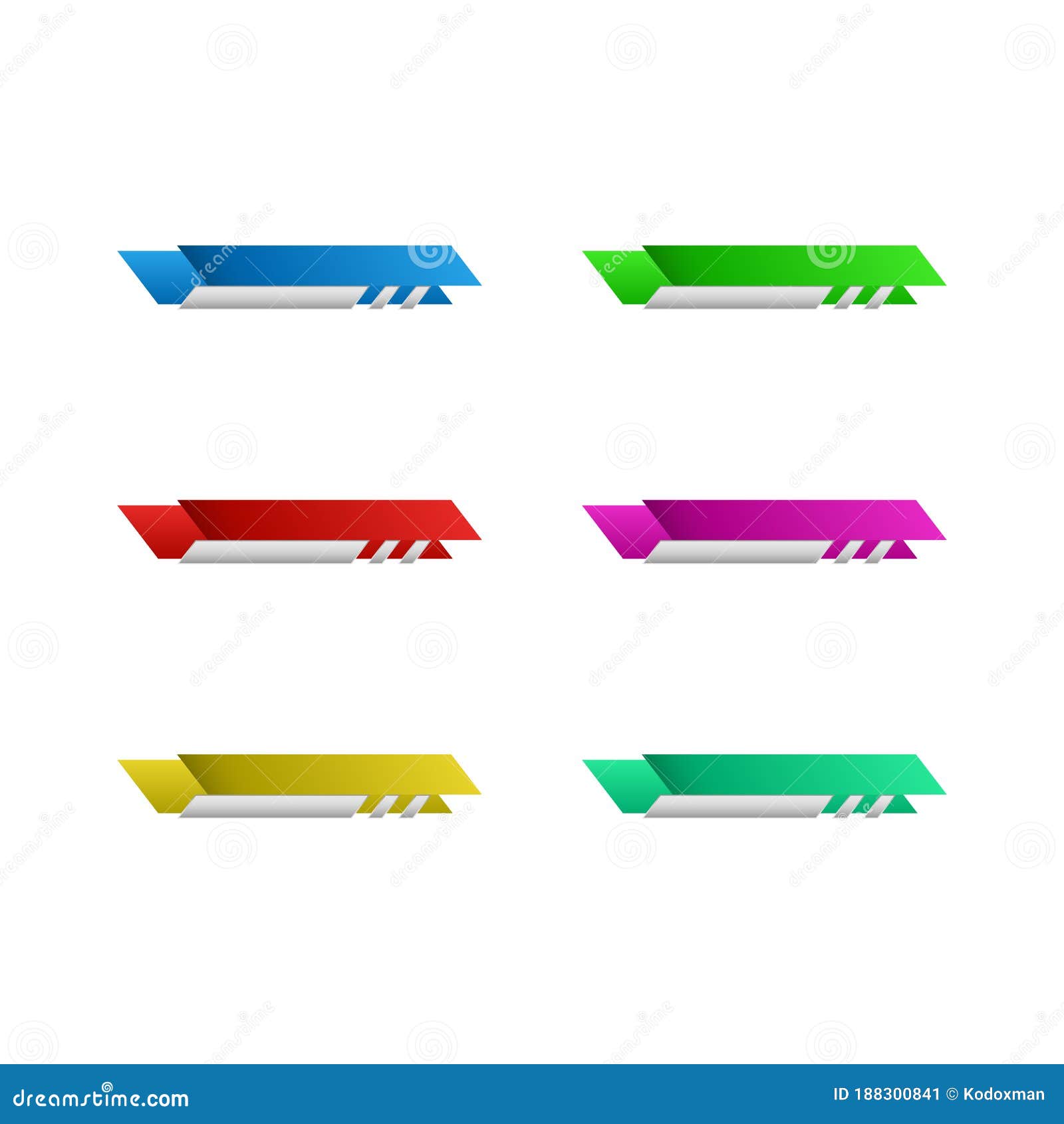 Modern Colorful Empty Title Banner Template Stock Vector - Illustration ...