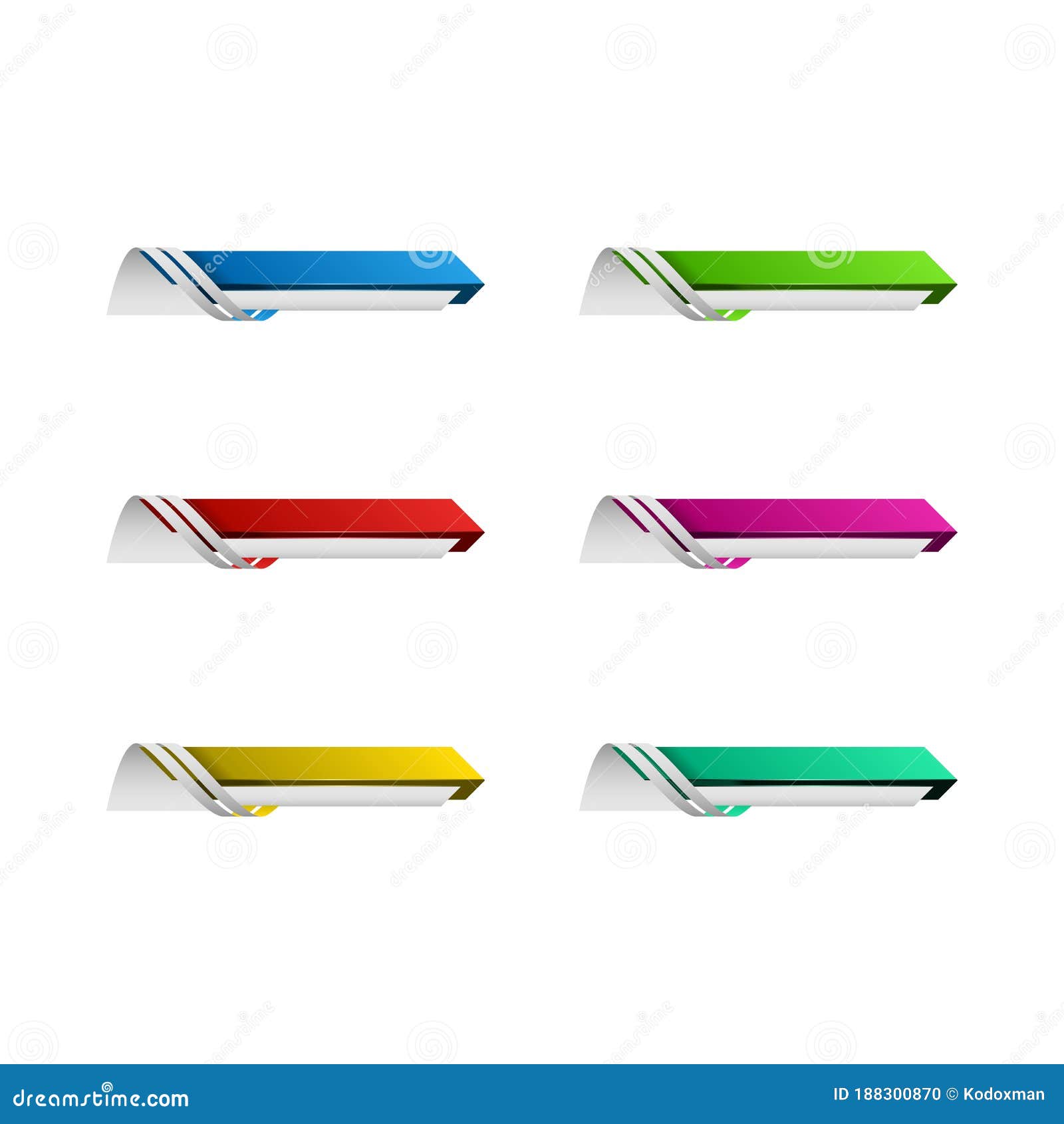 Modern Colorful Empty Title Banner Template Stock Vector - Illustration ...