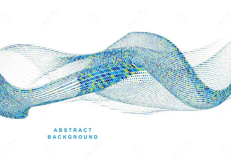 Modern Colorful Flowing Dotted Technology Wave Background Stock Vector ...