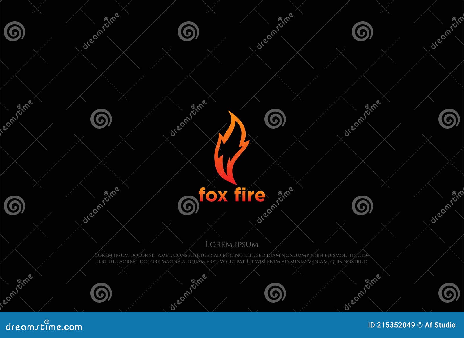 Modern Colorful Fox Tail or Fire Flame Logo Design Vector Stock Vector ...