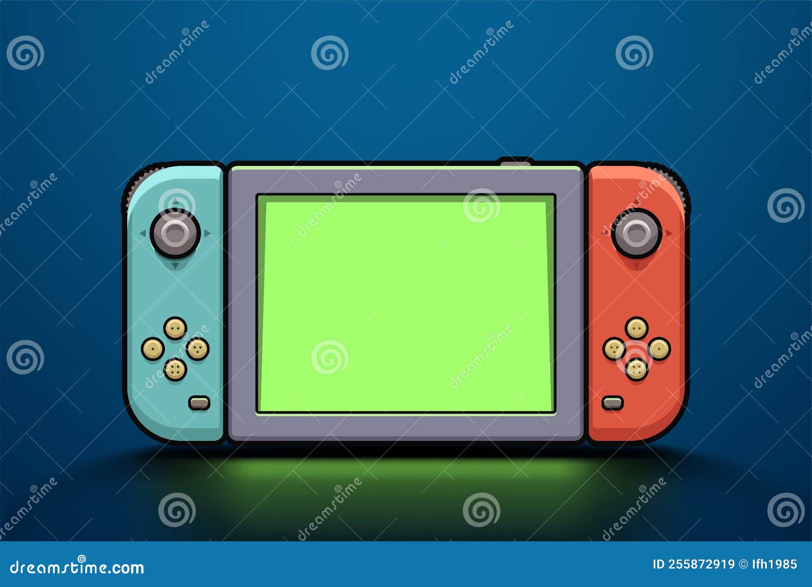 Modern Colorful Game Console with Bright Screen Stock Vector ...