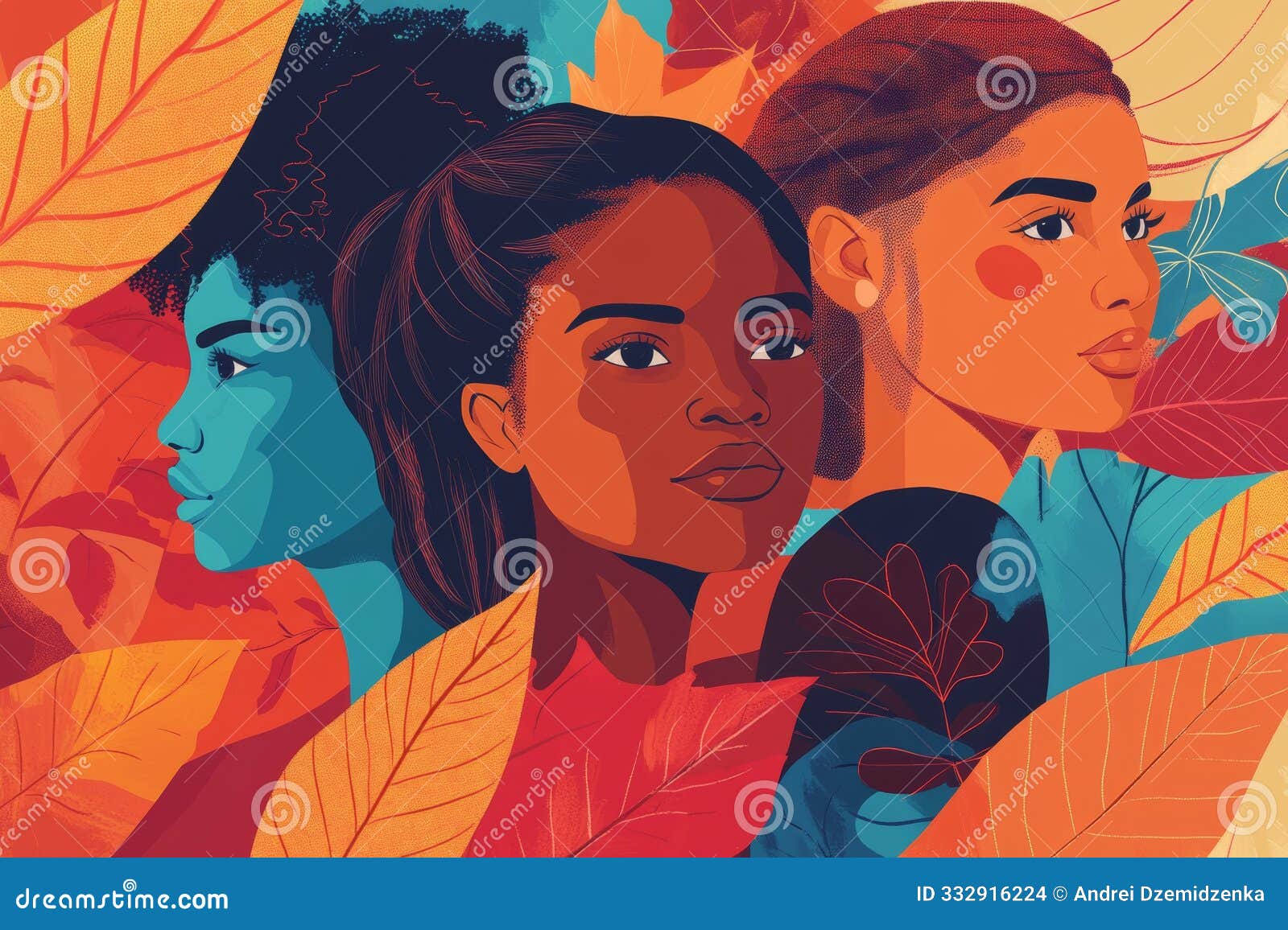 Modern, Colorful Illustration with Different Forms Merging into Each ...