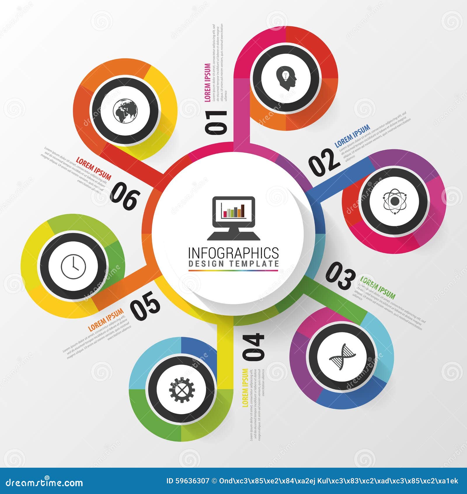 Modern Colorful Infographics Circle. Design Template Stock Vector ...