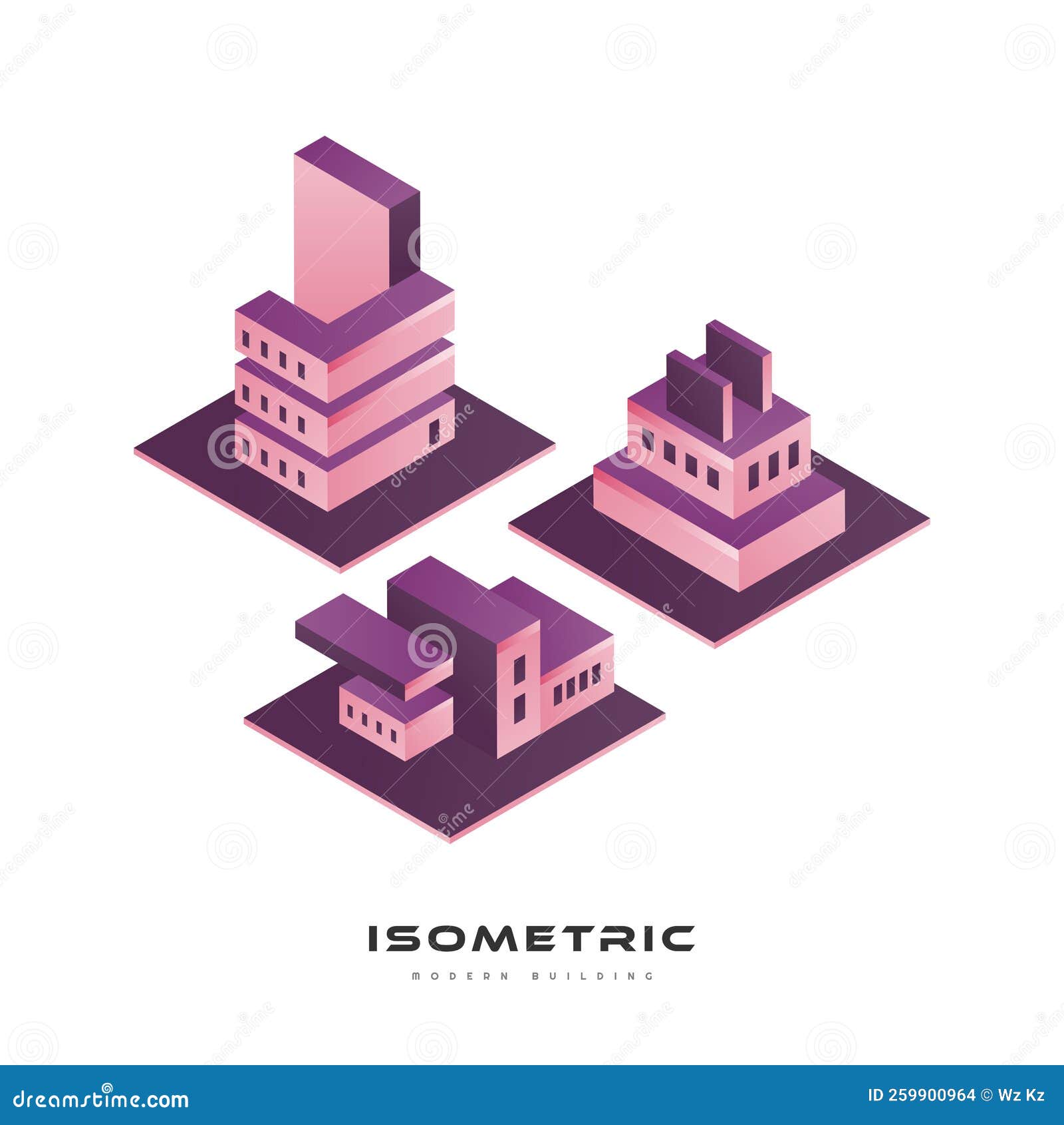 Modern and Colorful Isometric Building Vector Illustration Stock Vector ...