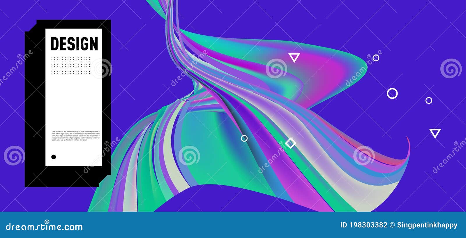 Modern Colorful Landing Page Abstract Fluid Background Template. Wave ...