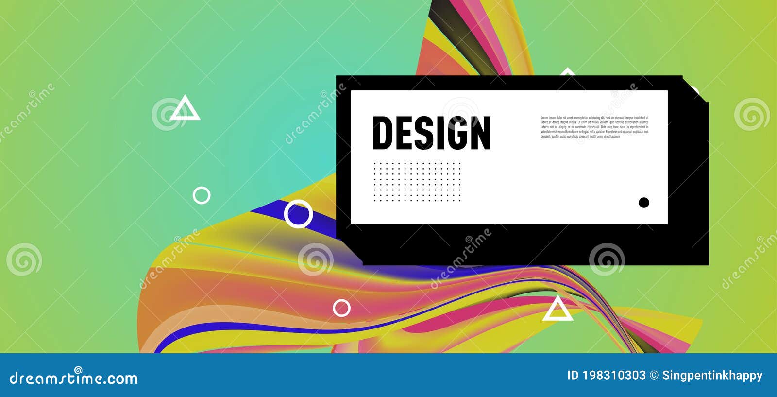 Modern Colorful Landing Page Abstract Fluid Background Template. Wave ...