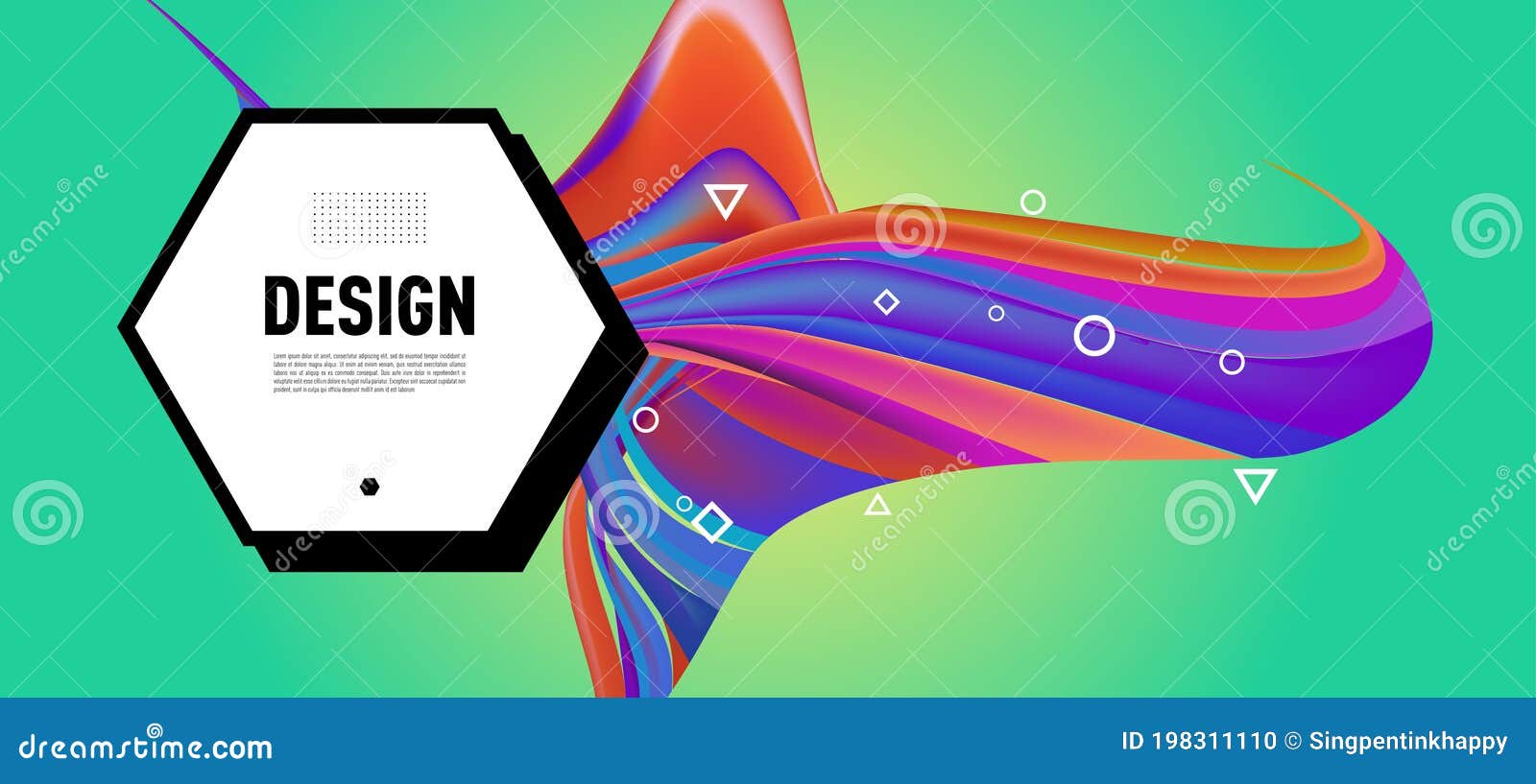 Modern Colorful Landing Page Abstract Fluid Background Template. Wave ...
