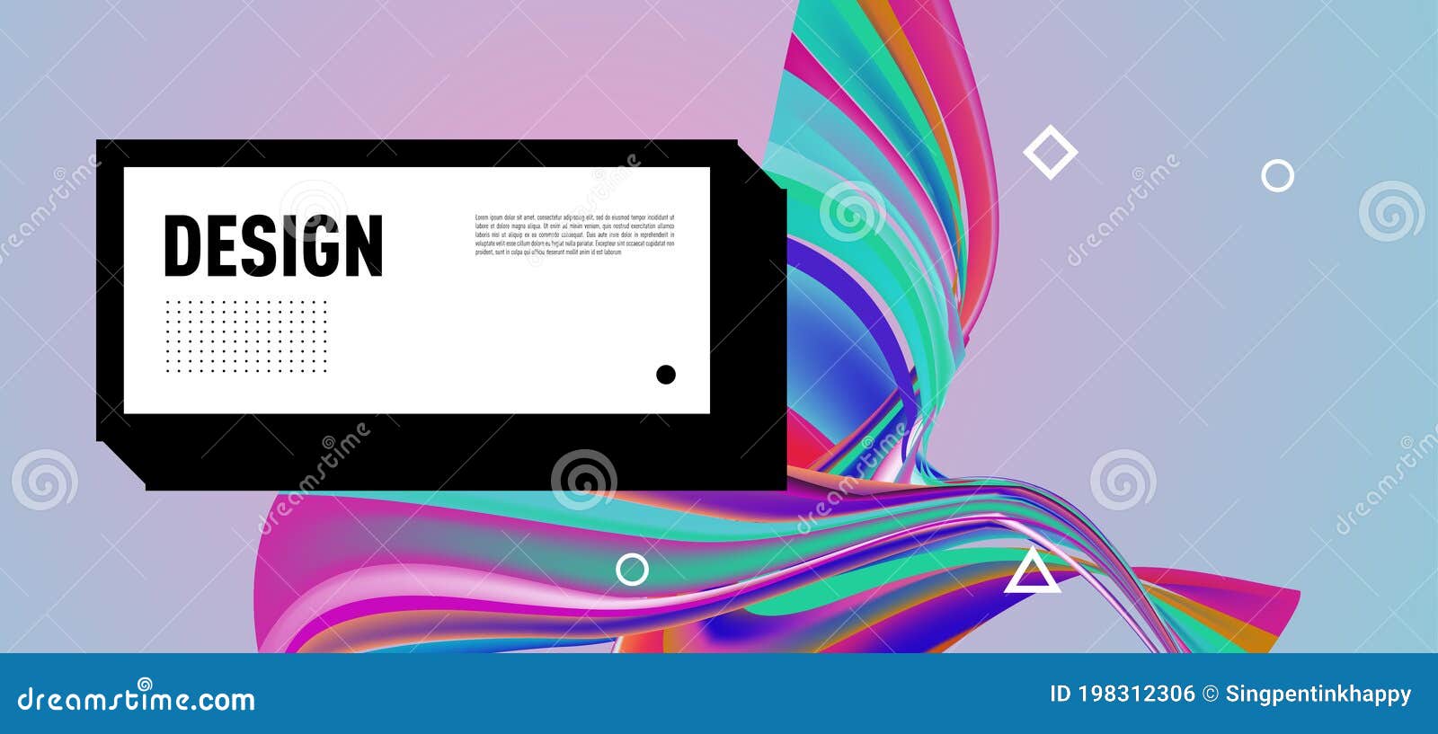 Modern Colorful Landing Page Abstract Fluid Background Template. Wave ...