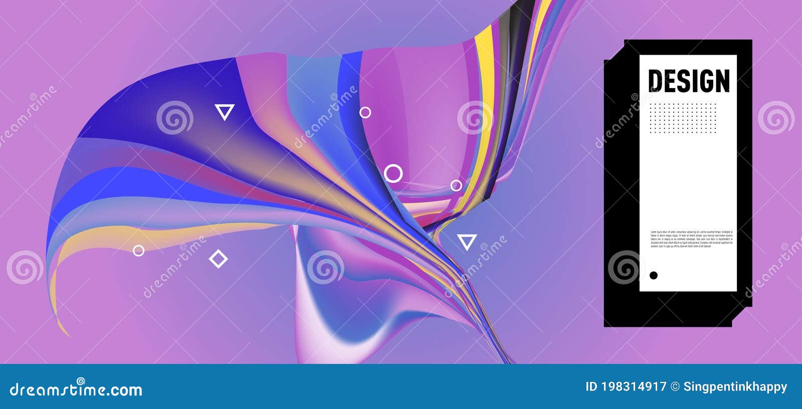 Modern Colorful Landing Page Abstract Fluid Background Template. Wave ...