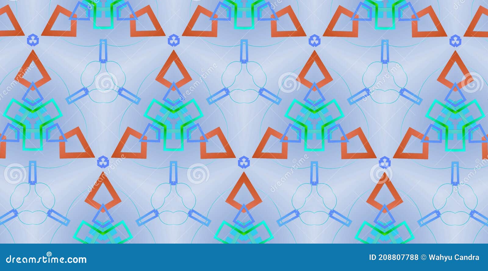 Modern and Colorful Pattern with Symmetrical Shapes Isolated on ...