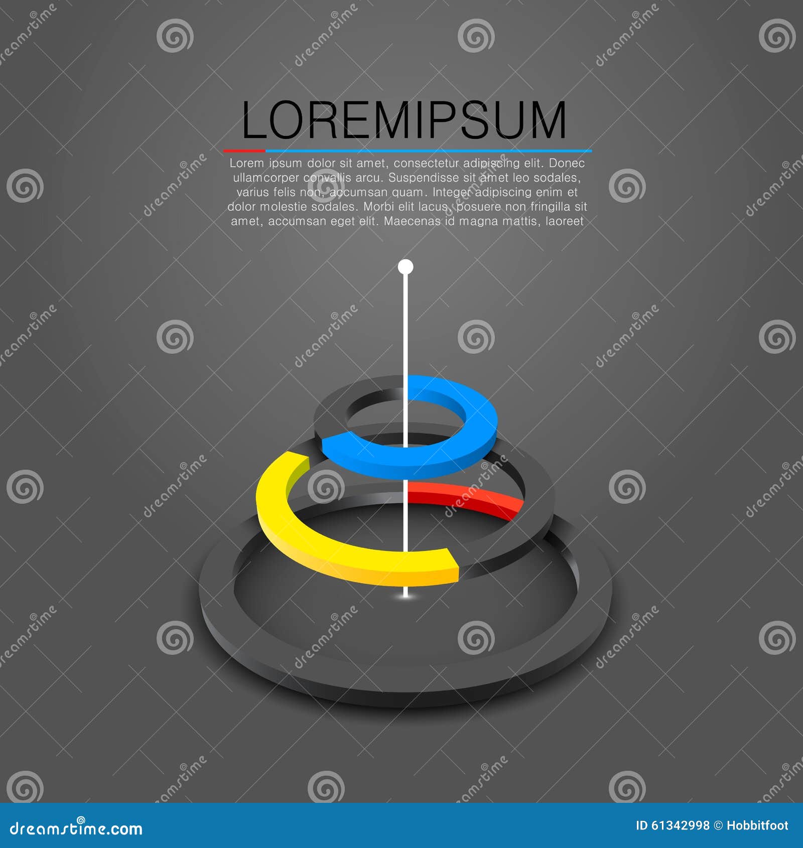Modern Colorful Pyramid Chart On Dark Background. Vector Illustration ...
