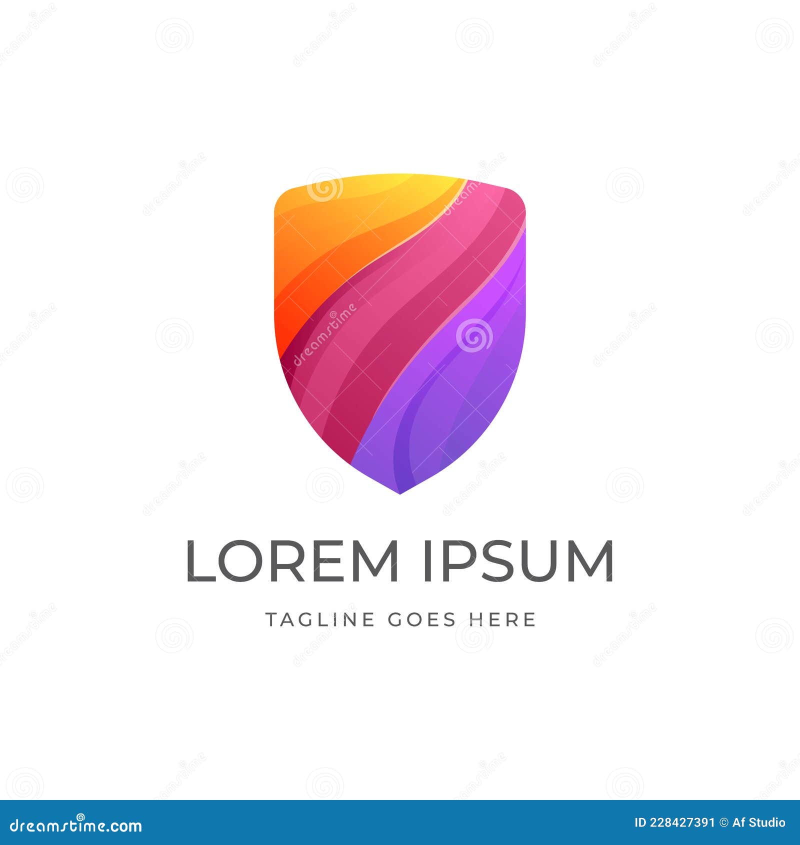 Modern Colorful Shield Logo Design Vector Stock Vector - Illustration ...