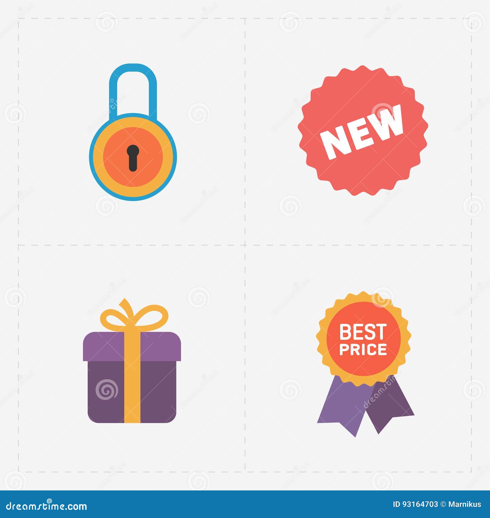 Modern Colorful Shop Icons on Black Stock Vector - Illustration of ...