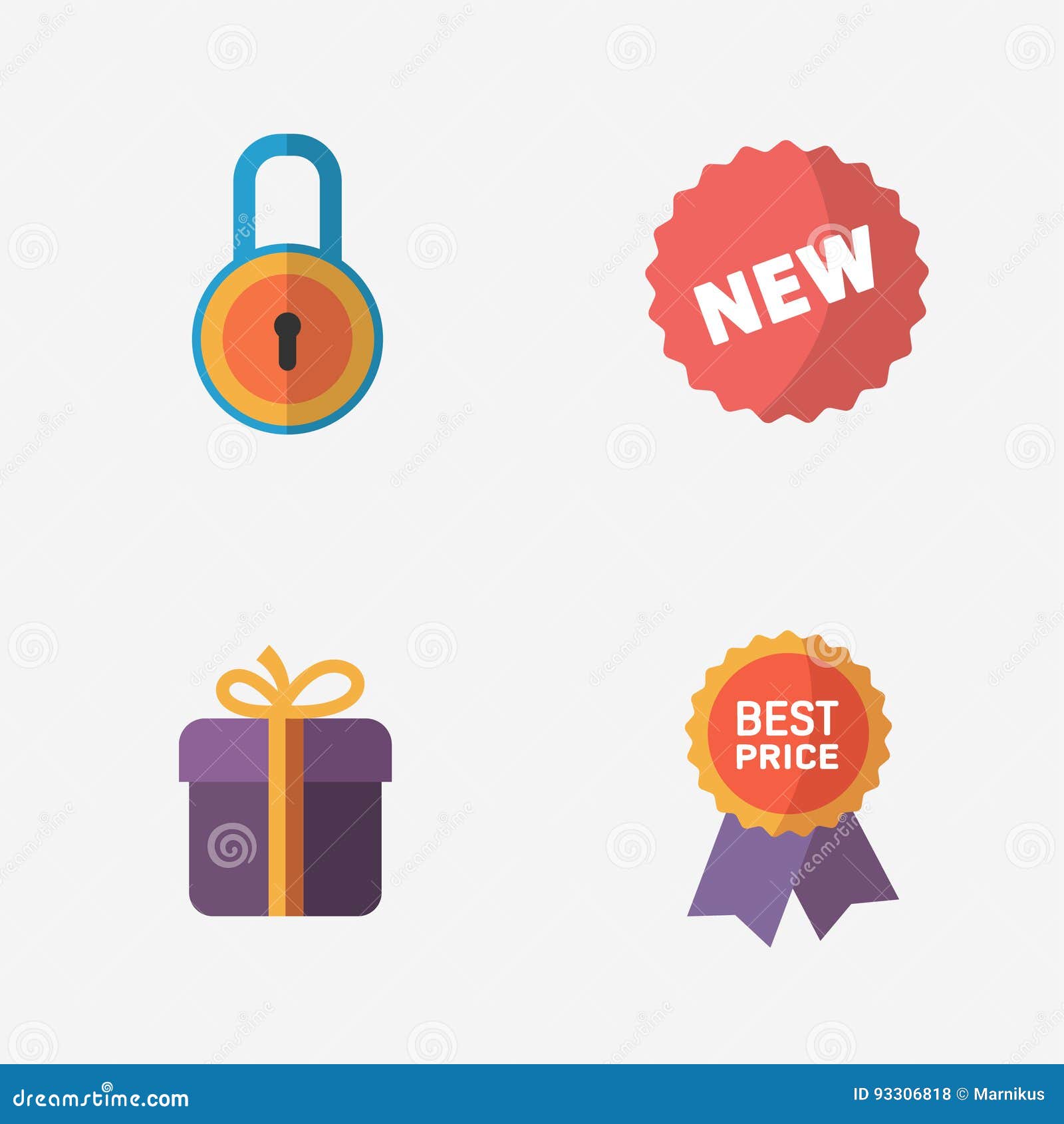 Modern Colorful Shop Icons on Black Stock Vector - Illustration of ...