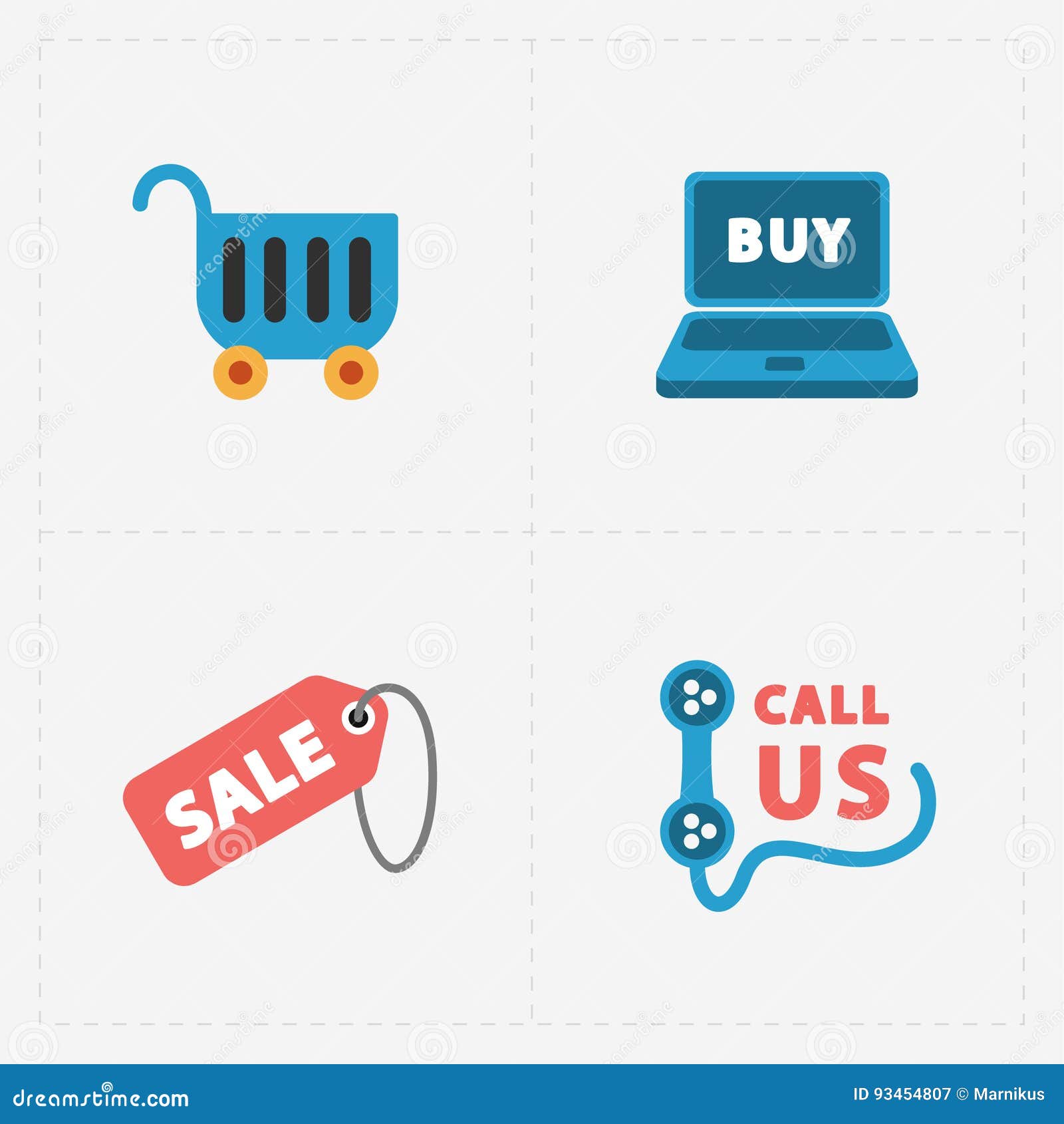 Modern Colorful Shop Icons on Black Stock Vector - Illustration of ...