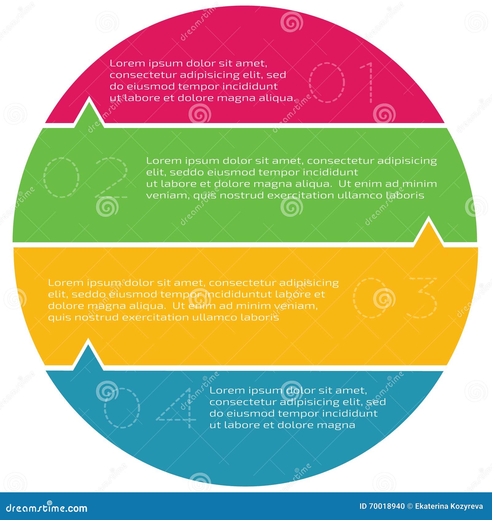 Modern Colorful Step by Step Design. Stock Vector - Illustration of ...
