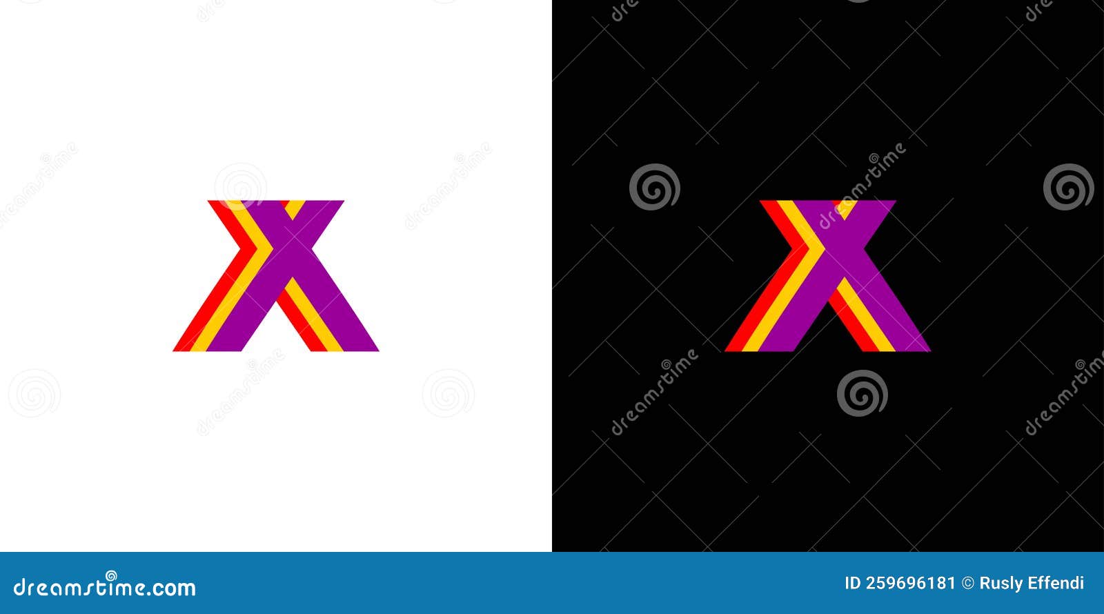 Modern and Colorful Triple X Logo Design Stock Vector - Illustration of ...