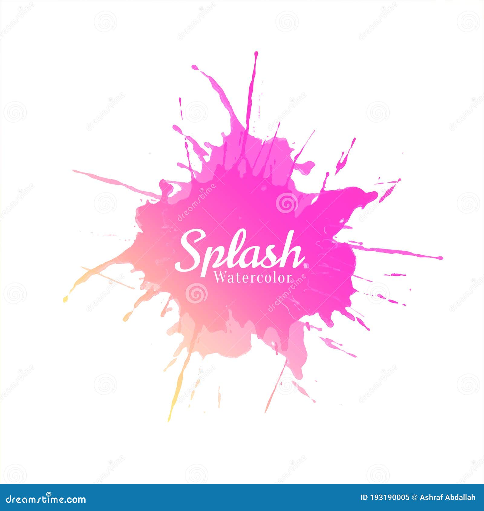 Modern Colorful Watercolor Splash Design Stock Vector - Illustration of ...